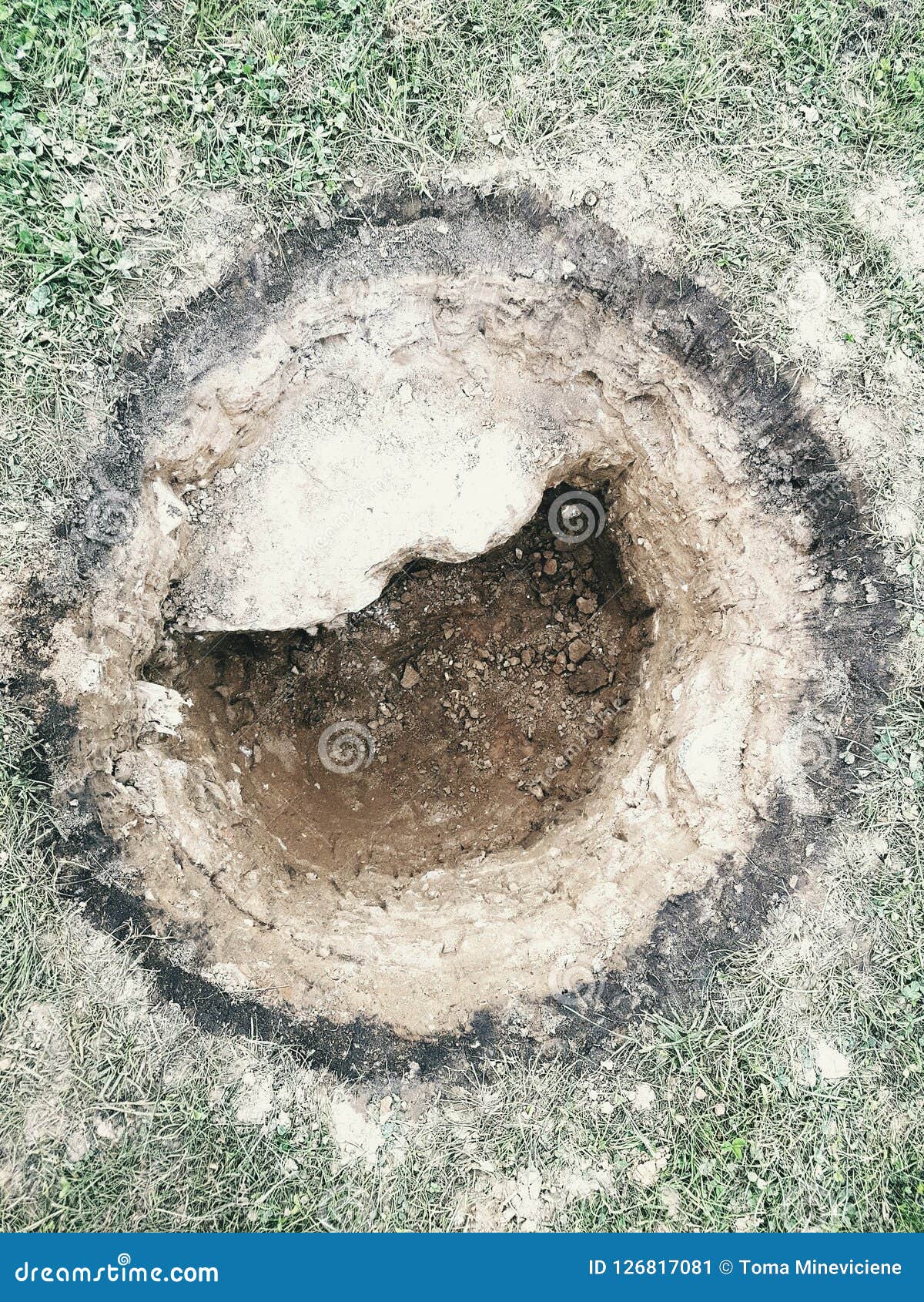 Hole stock image. Image of grave, hole, fossa, hollow - 126817081