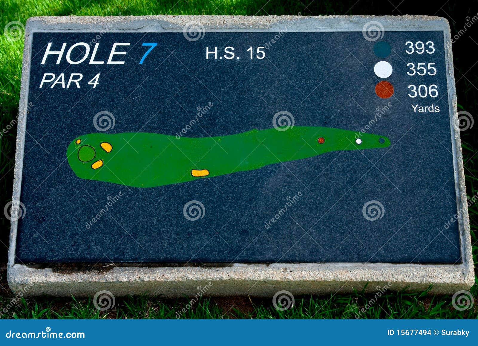Hole Information in Golf Course Stock Photo - Image of sport, play ...