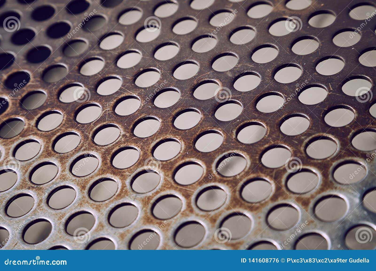 Hole Mesh Pattern stock photo. Image of aluminum, drop - 141608776