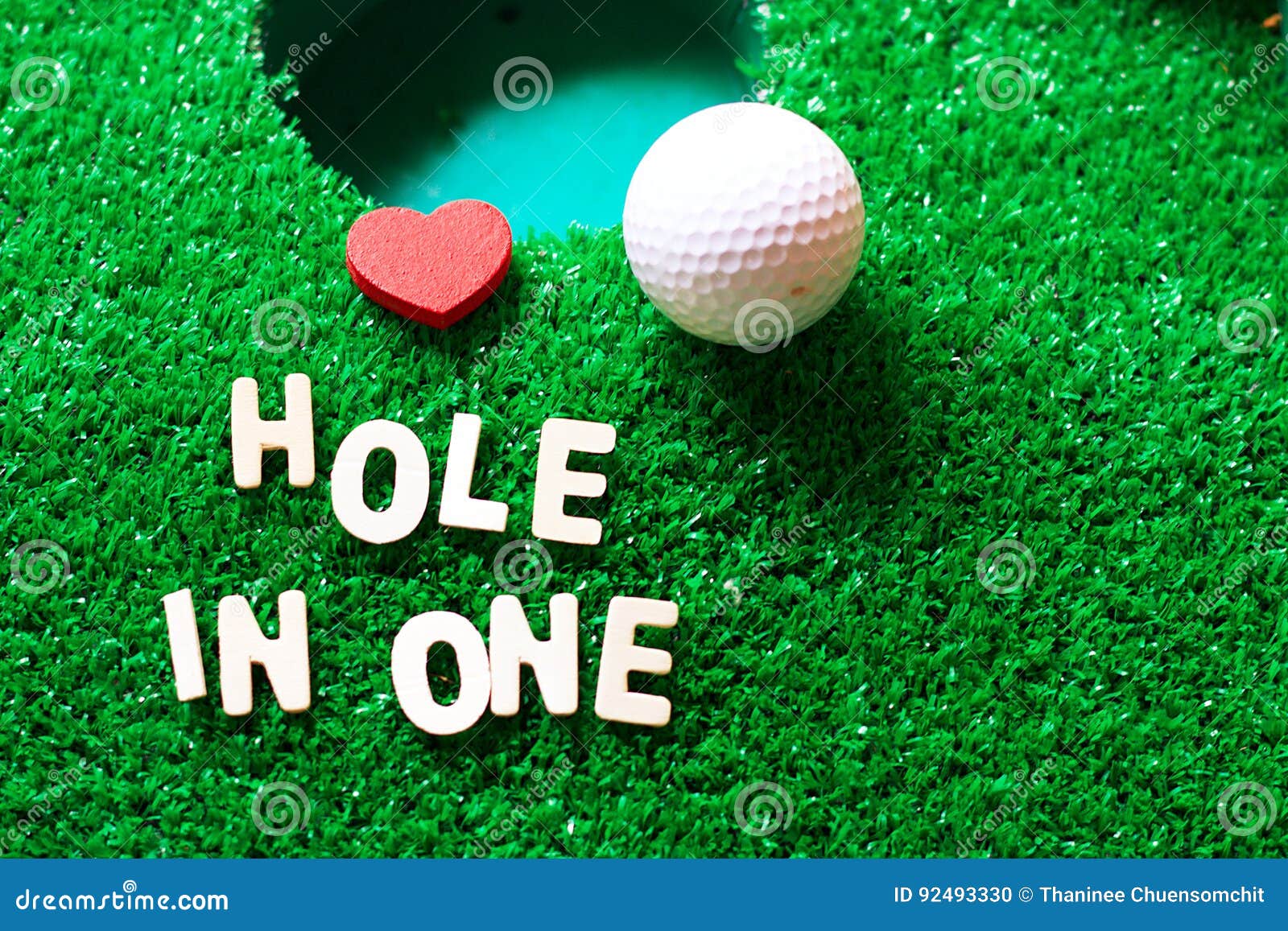 Hole in one golf stock photo. Image of wording, masters - 92493330