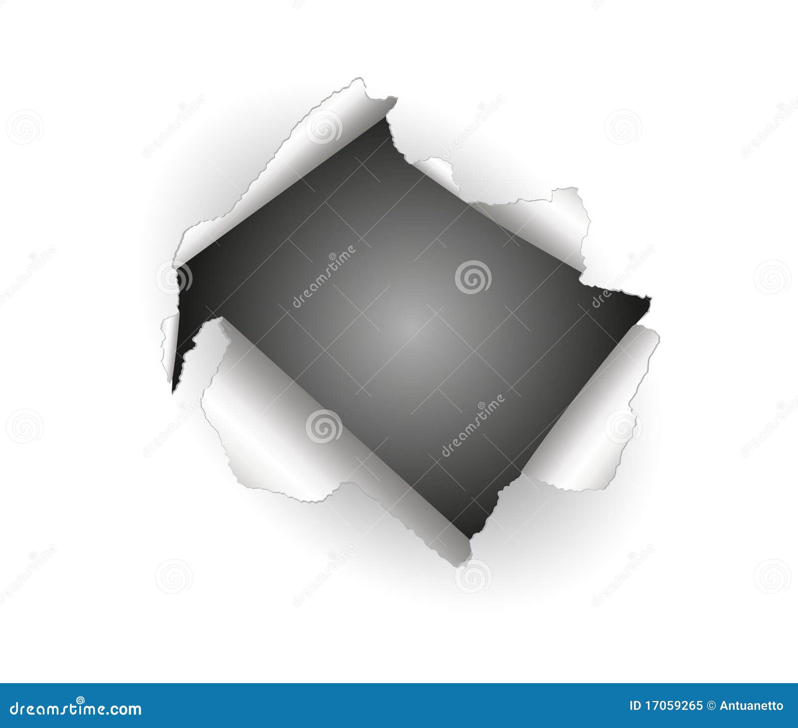 Hole in a paper stock vector. Illustration of hole, backgrounds - 17059265