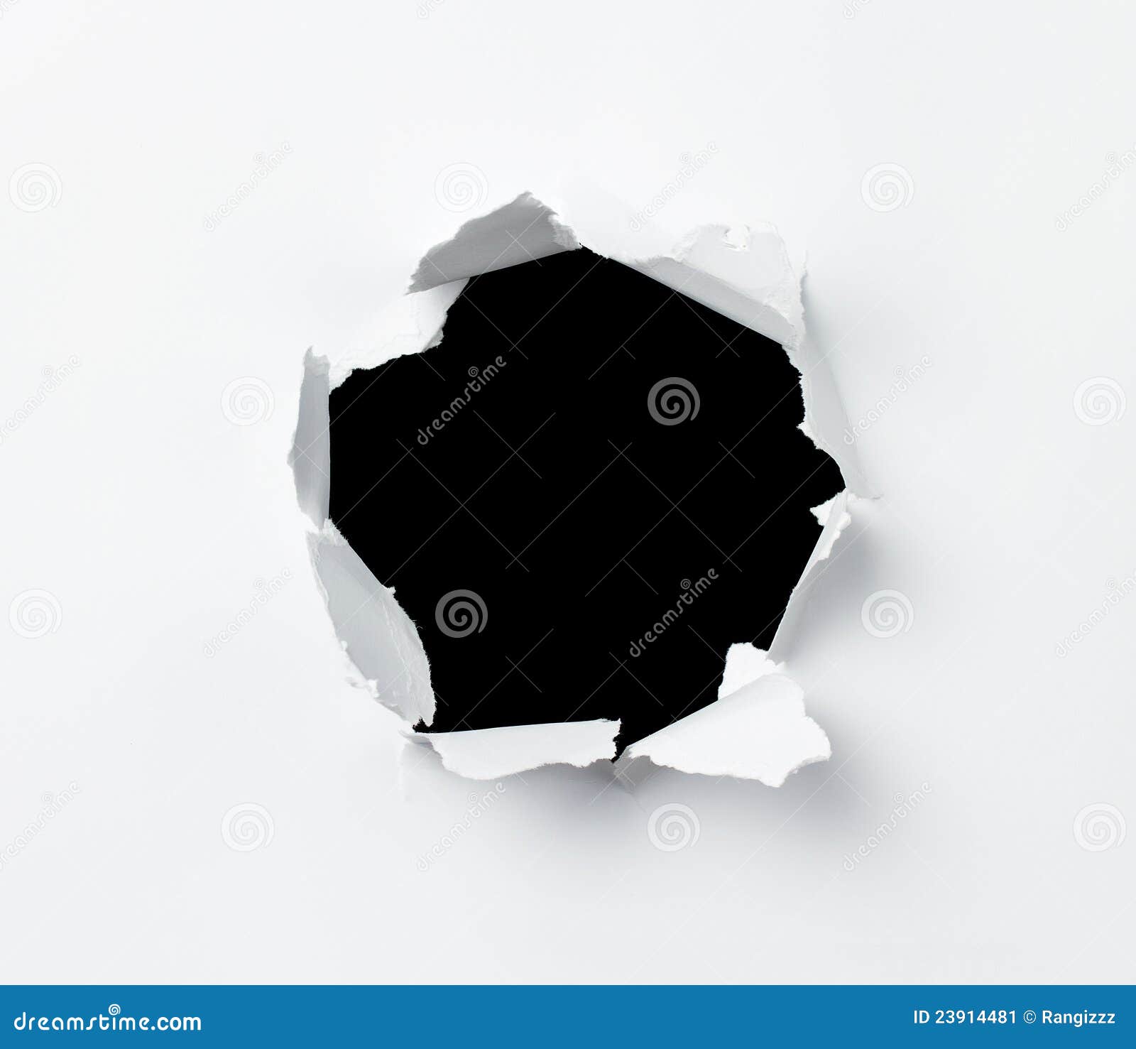 Hole in the paper stock image. Image of destroy, letter - 23914481