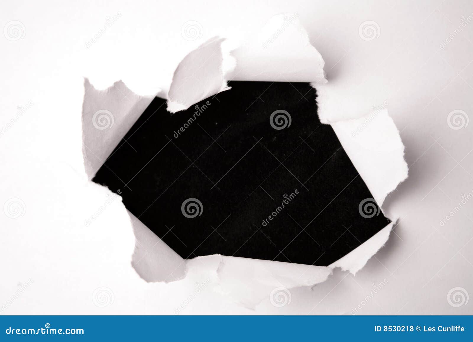 Hole in paper stock photo. Image of damaged, abstract - 8530218