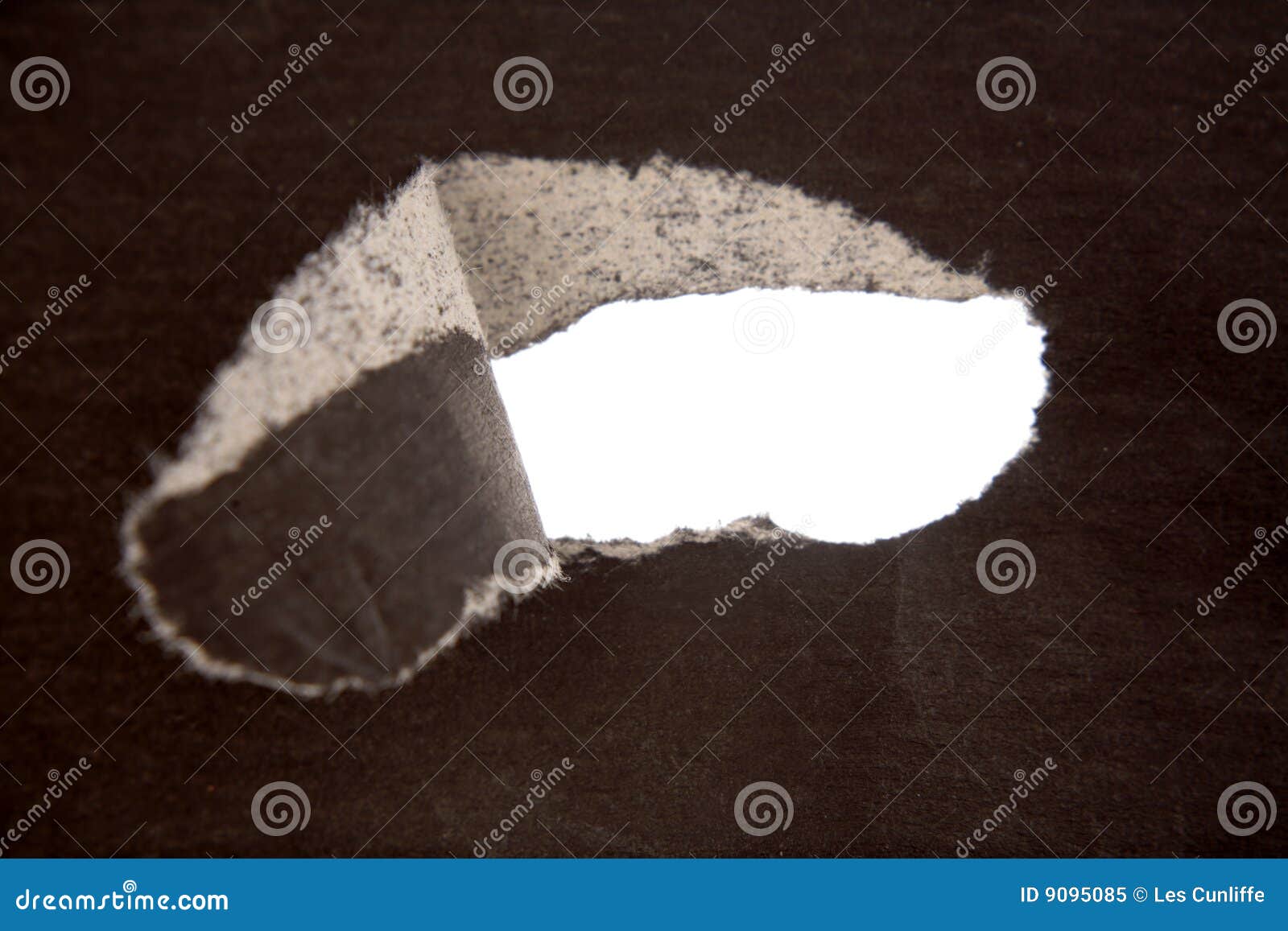 Hole in paper stock image. Image of torn, ripped, copy - 9095085