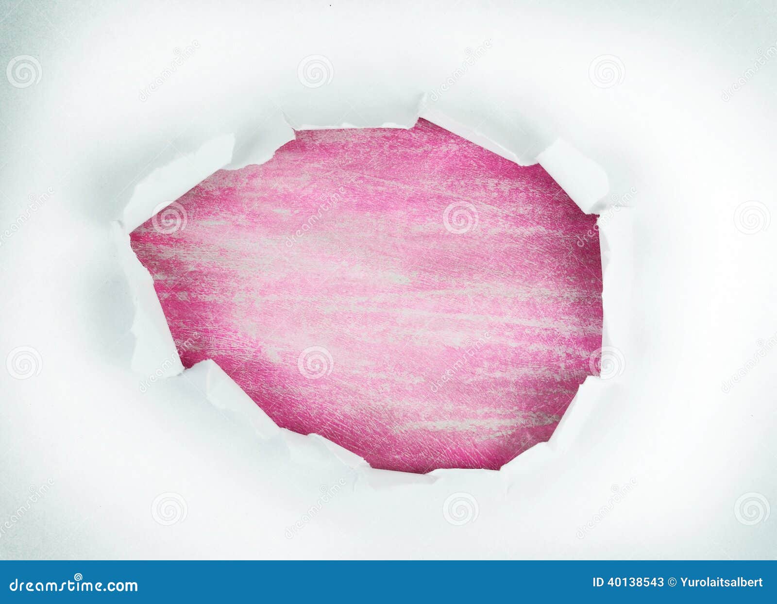 Hole in the paper stock image. Image of cracked, page - 40138543