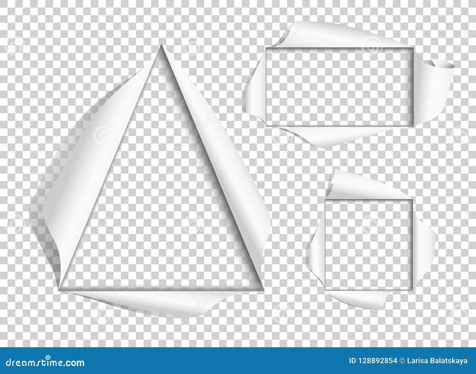 Hole in the Paper. Set of Cut Frames. Vector Stock Vector ...