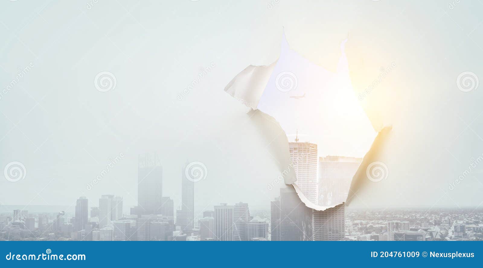 Hole in Paper on White Background Stock Illustration - Illustration of ...