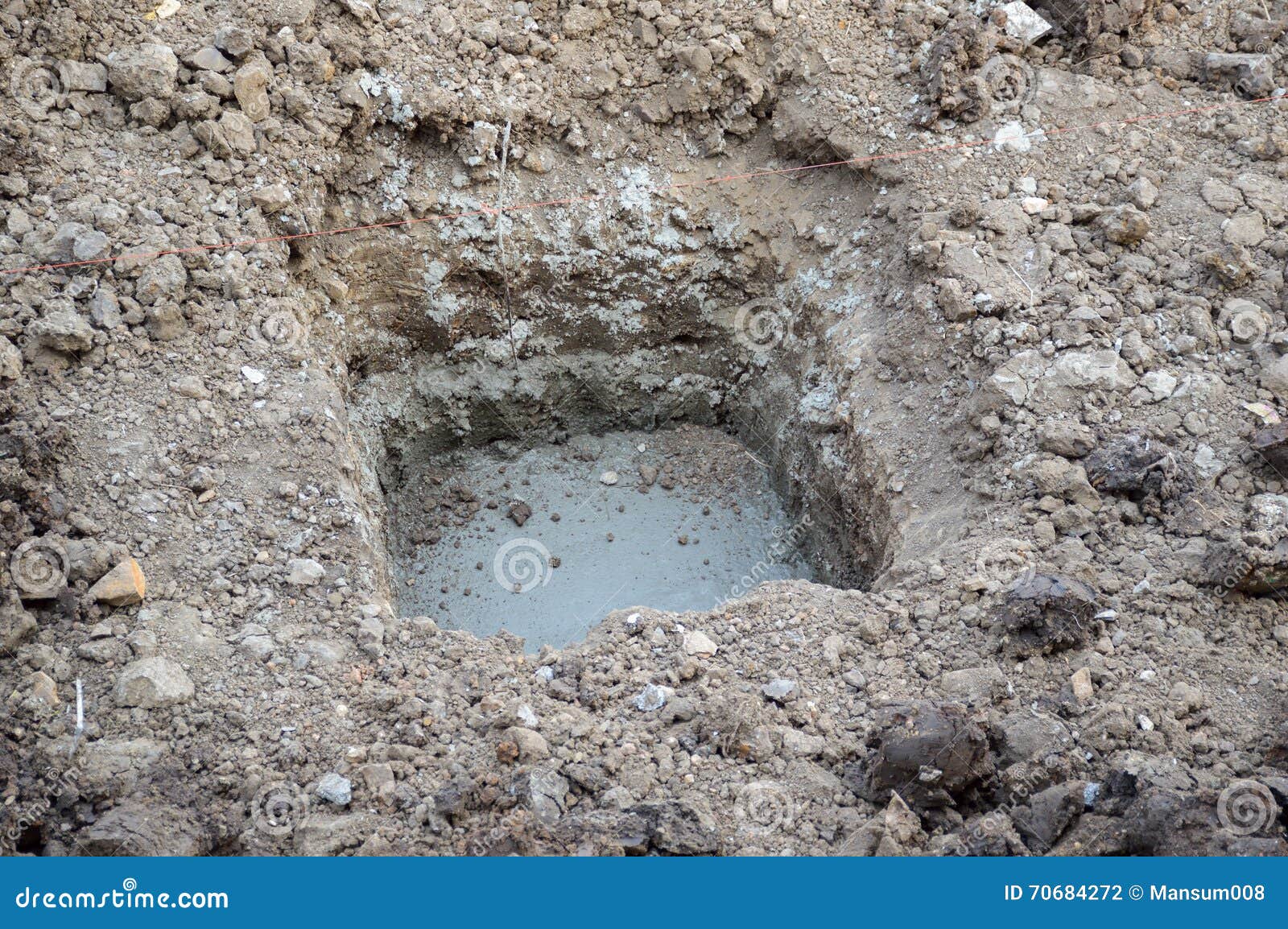 Hole of pillar stock photo. Image of surface, work, soil - 70684272