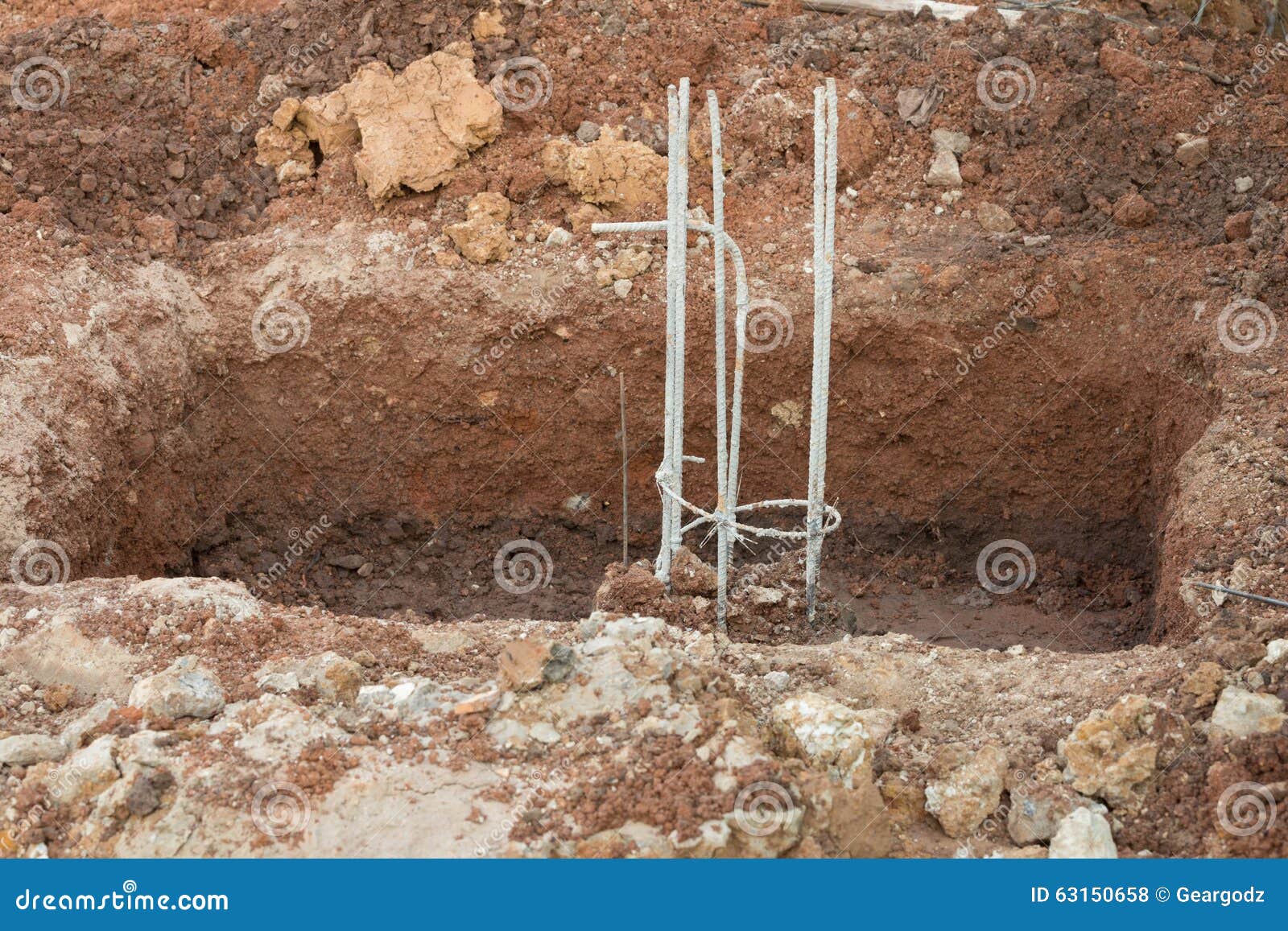 Hole Of Pole In Construction Site Building Prepare Royalty-Free Stock ...