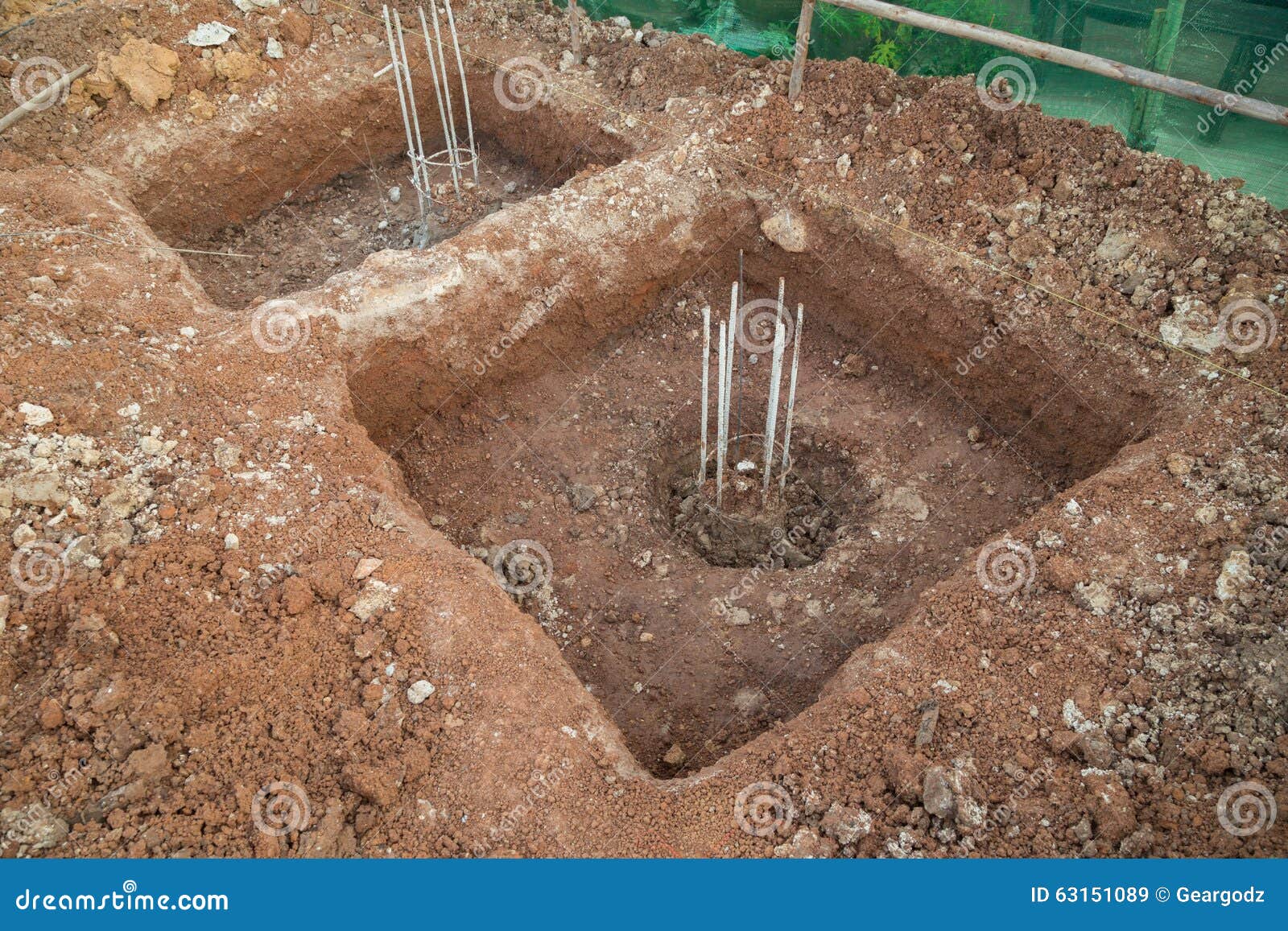Hole Of Pole In Construction Site Building Prepare Royalty-Free Stock ...