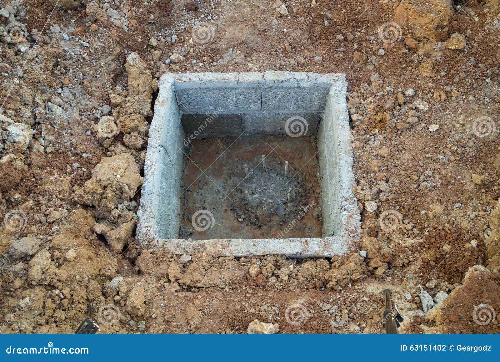Hole Of Pole In Construction Site Building Prepare Royalty-Free Stock ...