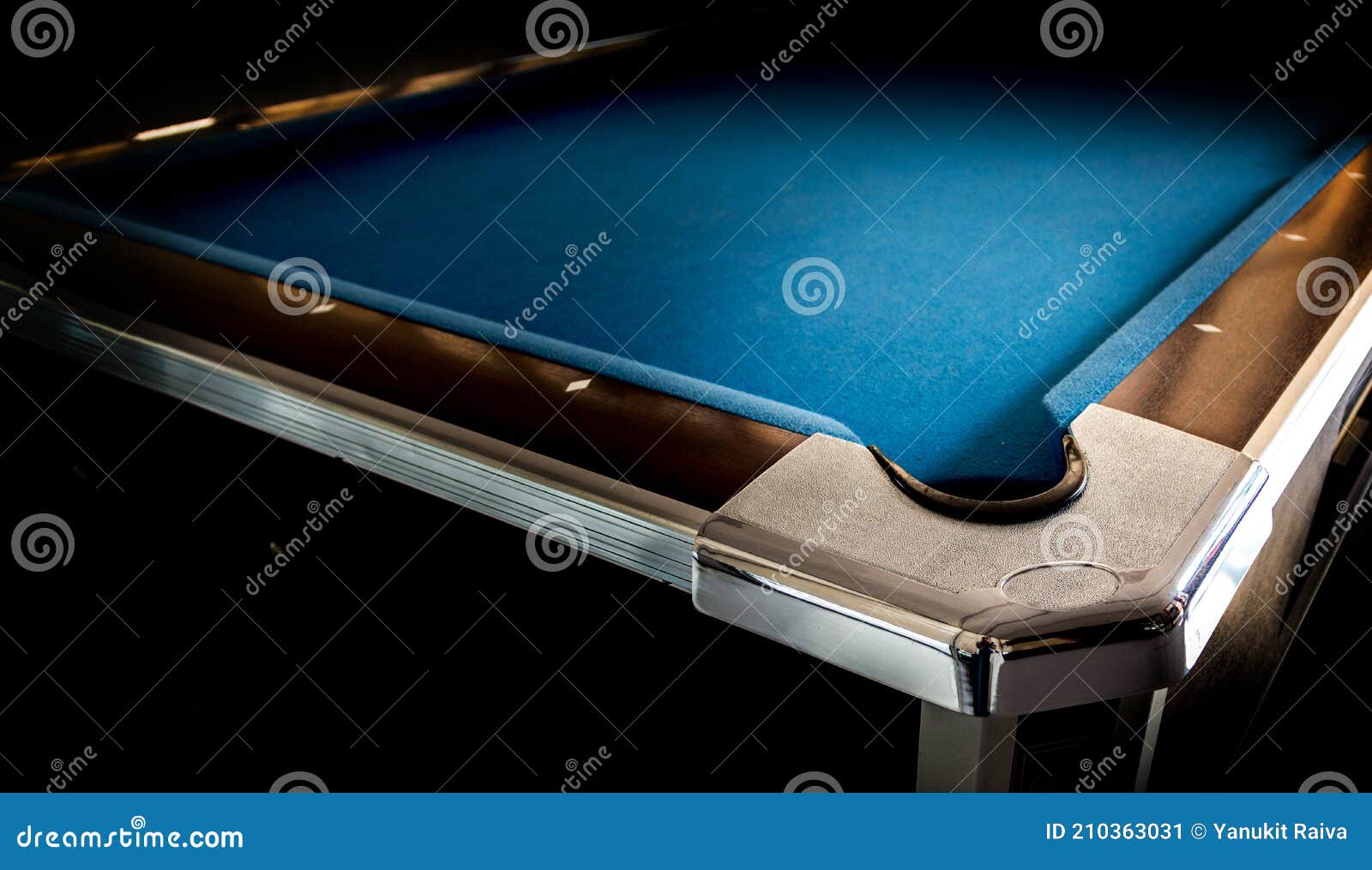 Hole of Pool Table in Dark Room for Game Stock Image - Image of hole ...