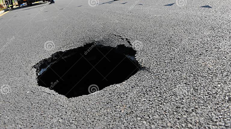 Hole in the road stock image. Image of hole, damage, civil - 15631059