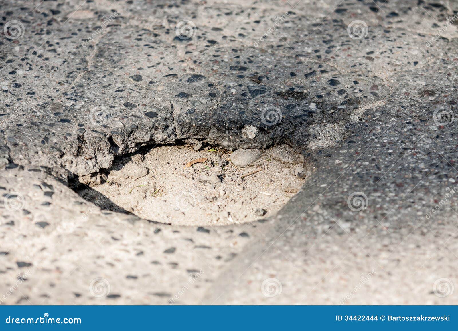 A hole in the road stock photo. Image of repair, danger - 34422444