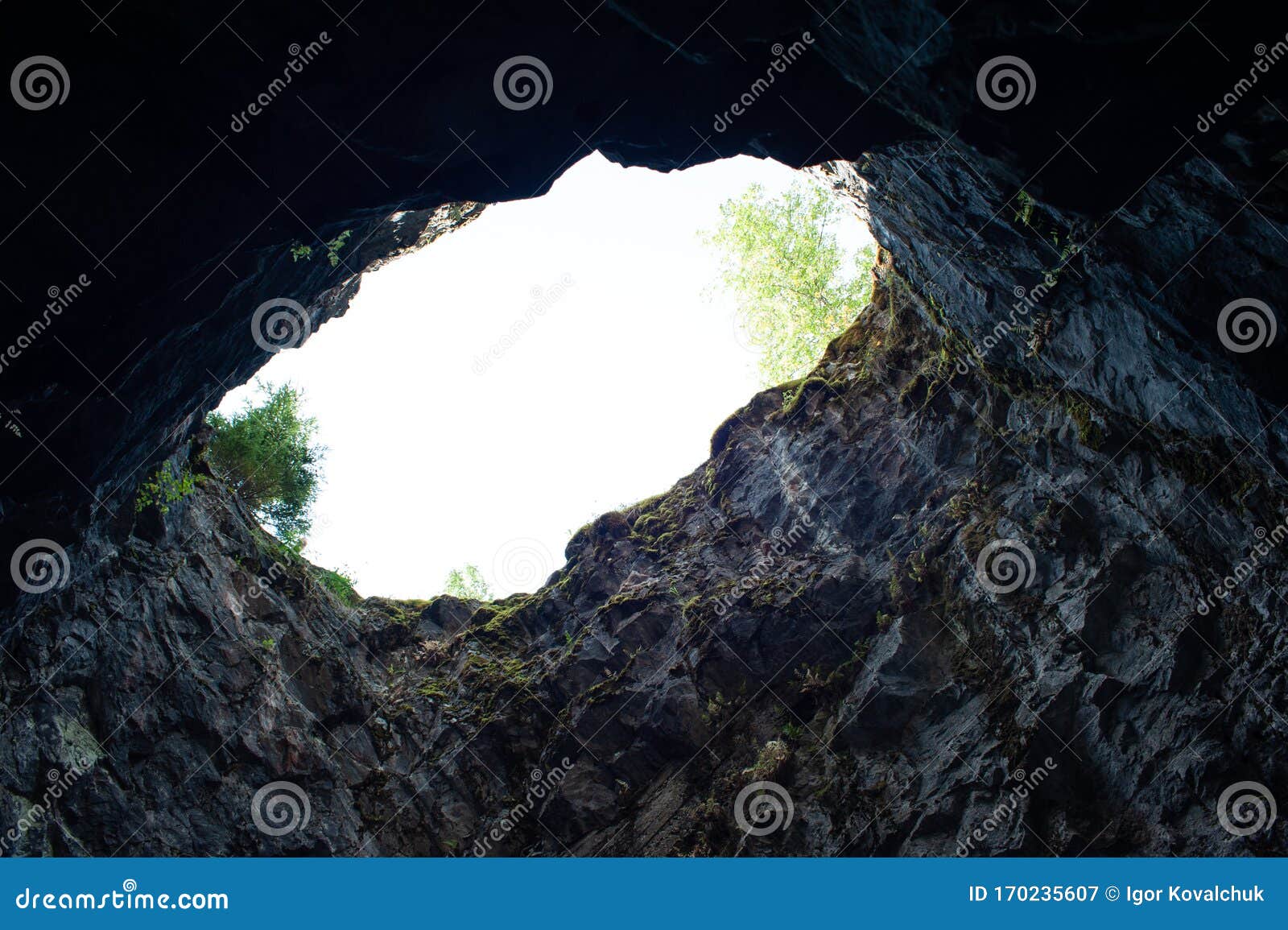 Hole in the Rocky Cave Inside Stock Image - Image of ancient, earth ...