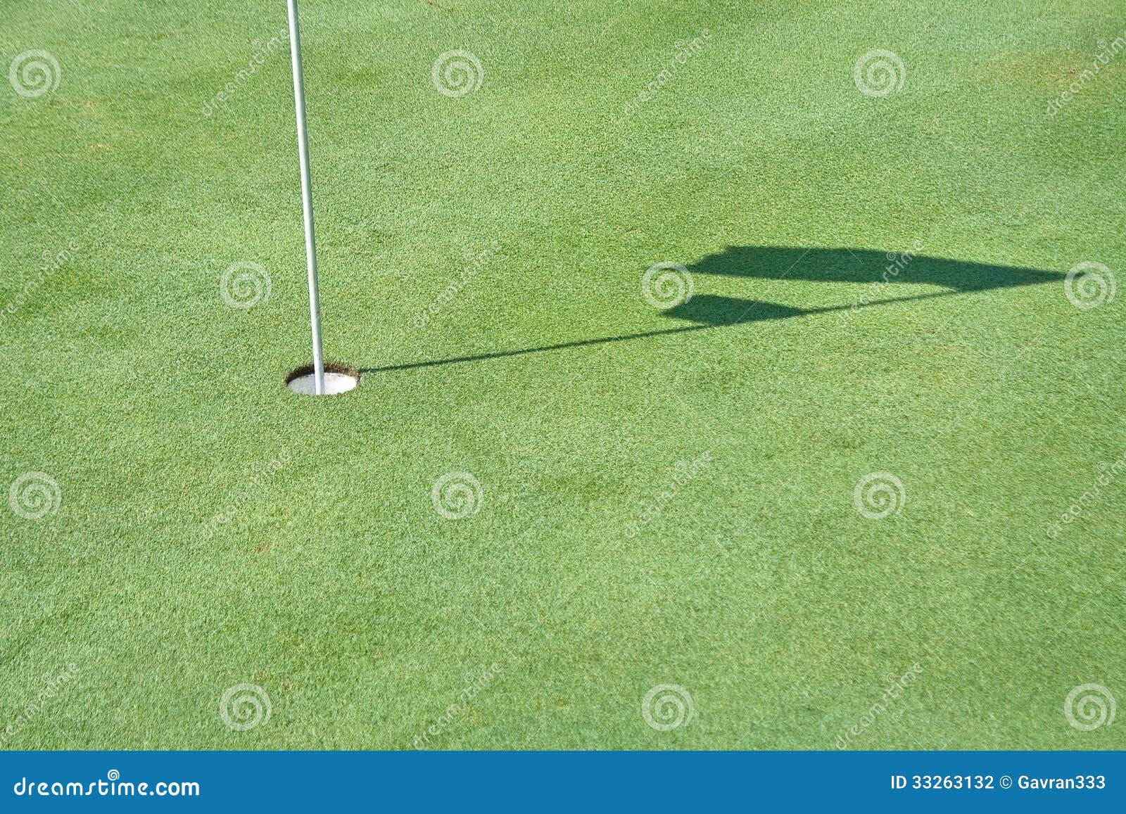 Hole and Shadow of Golf Flag Stock Photo - Image of field, land: 33263132