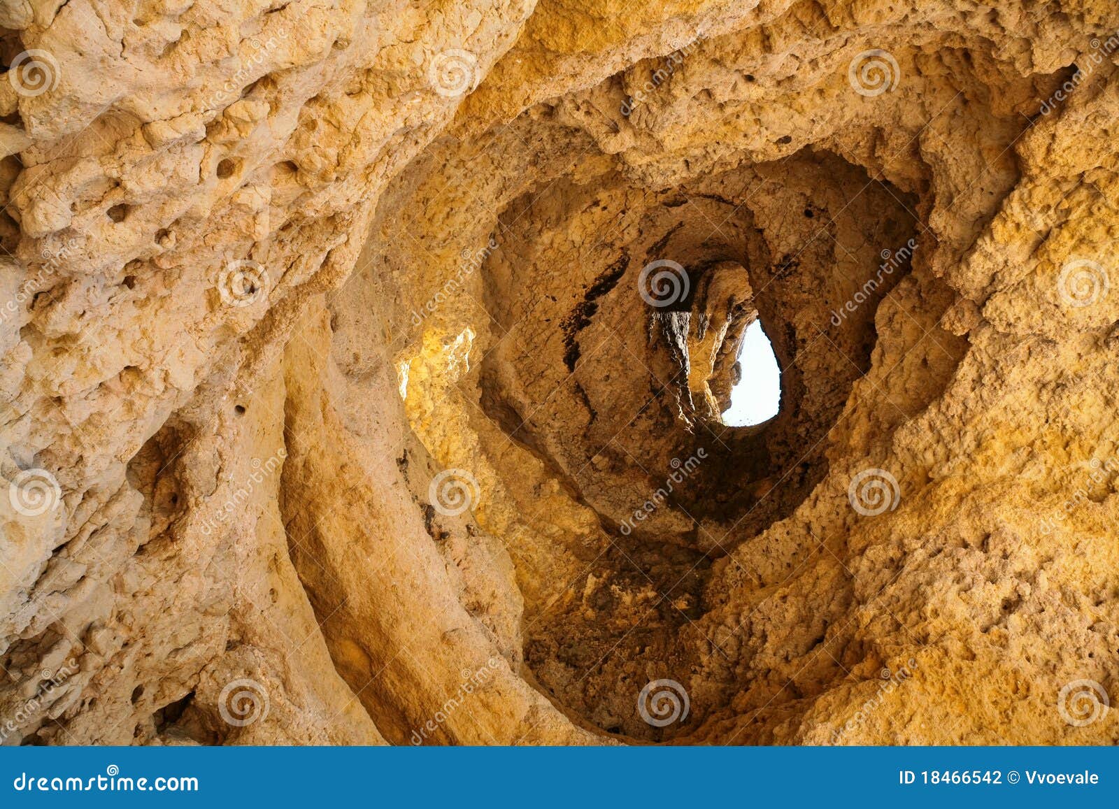 Hole in Shell Limestone Mountain Stock Photo - Image of algarve ...