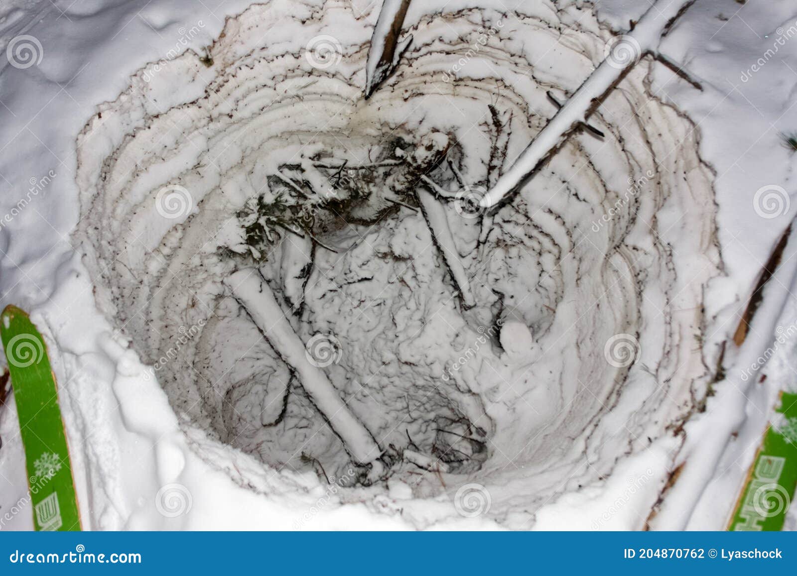 Hole in the Snow To Store Food Stock Photo - Image of leisure, food ...