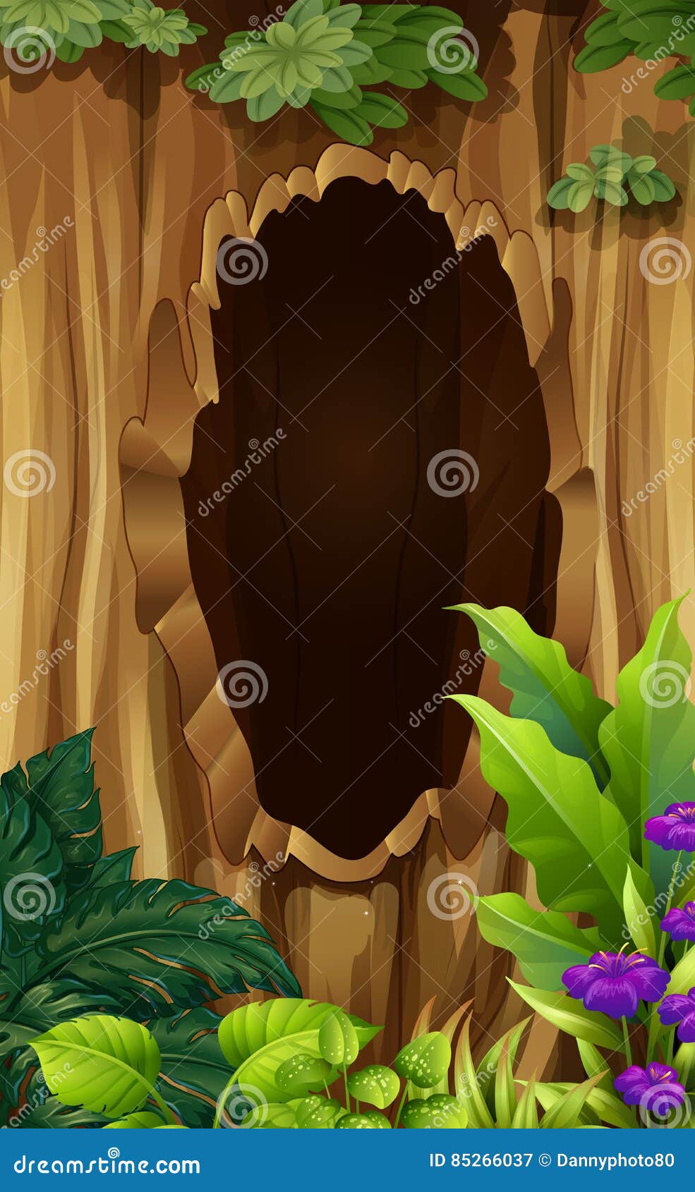 Hole in the tree stock illustration. Illustration of wood - 85266037