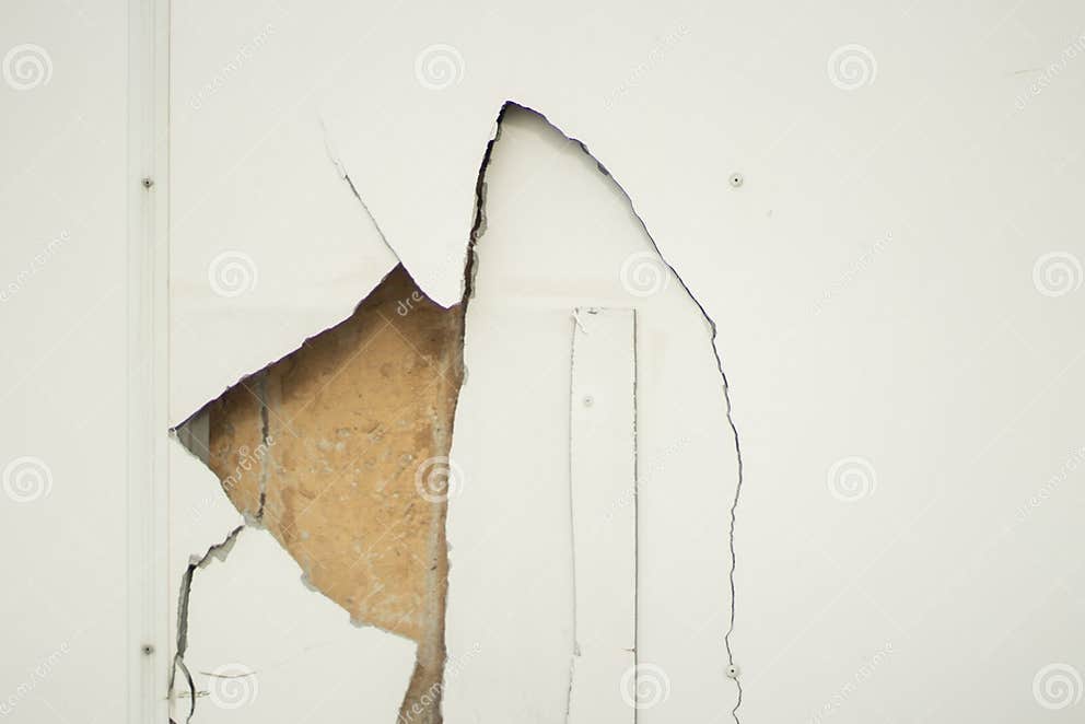 Hole in the Wall. Broken Surface Stock Image - Image of exterior ...