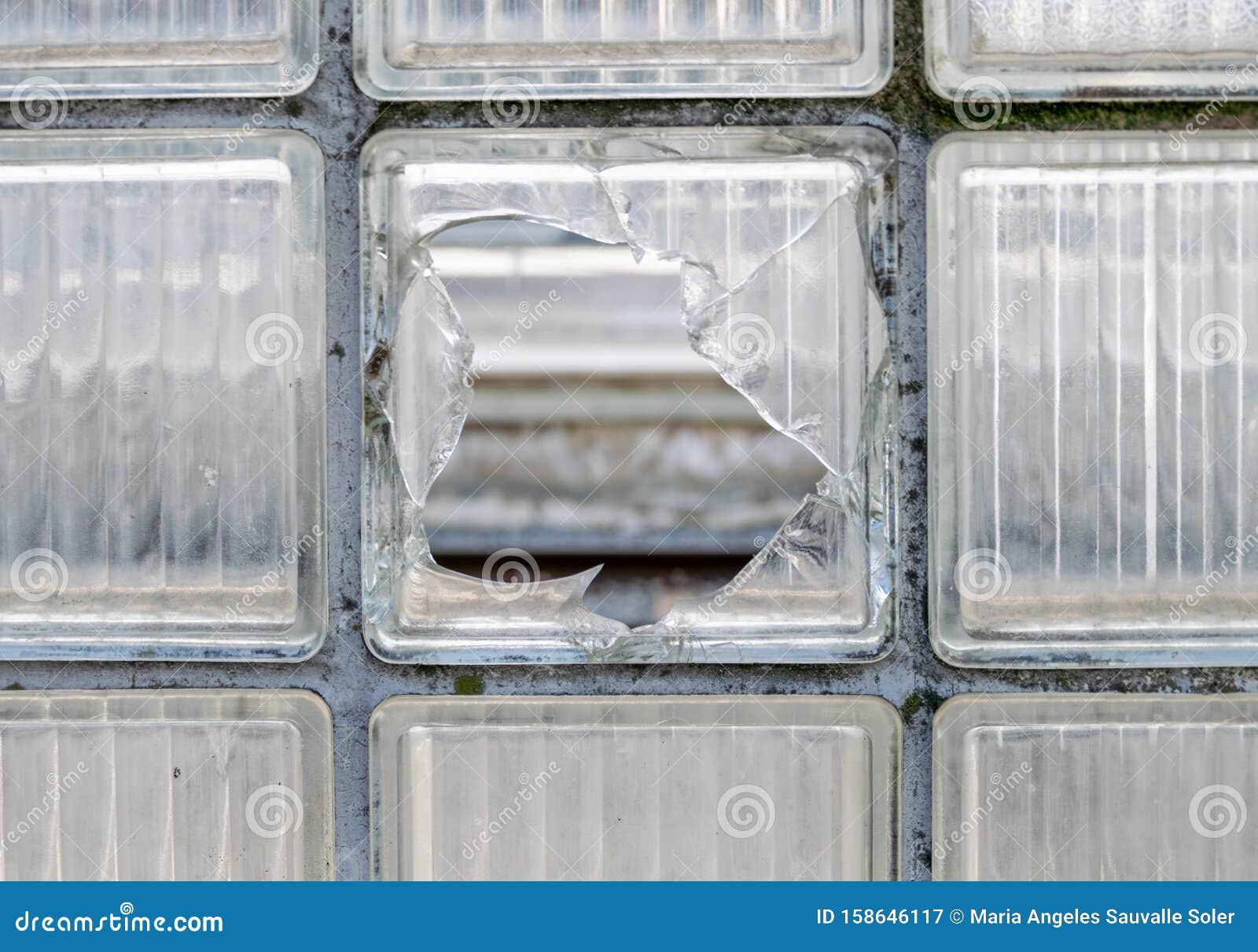 Broken glass wall. stock image. Image of thickened, accident - 158646117