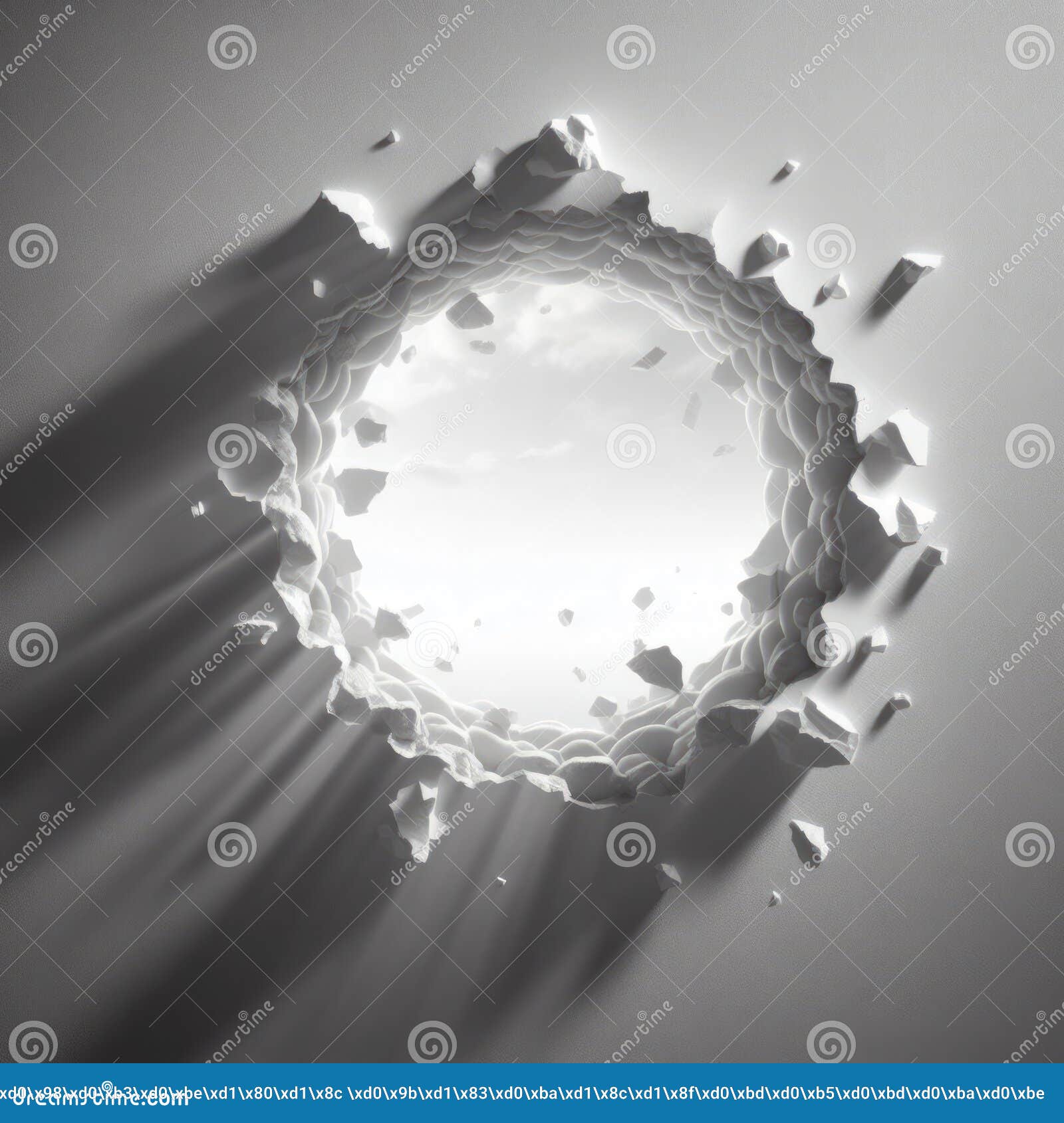 Hole in the White Wall Light from the Hole Abstract Background. Ai ...
