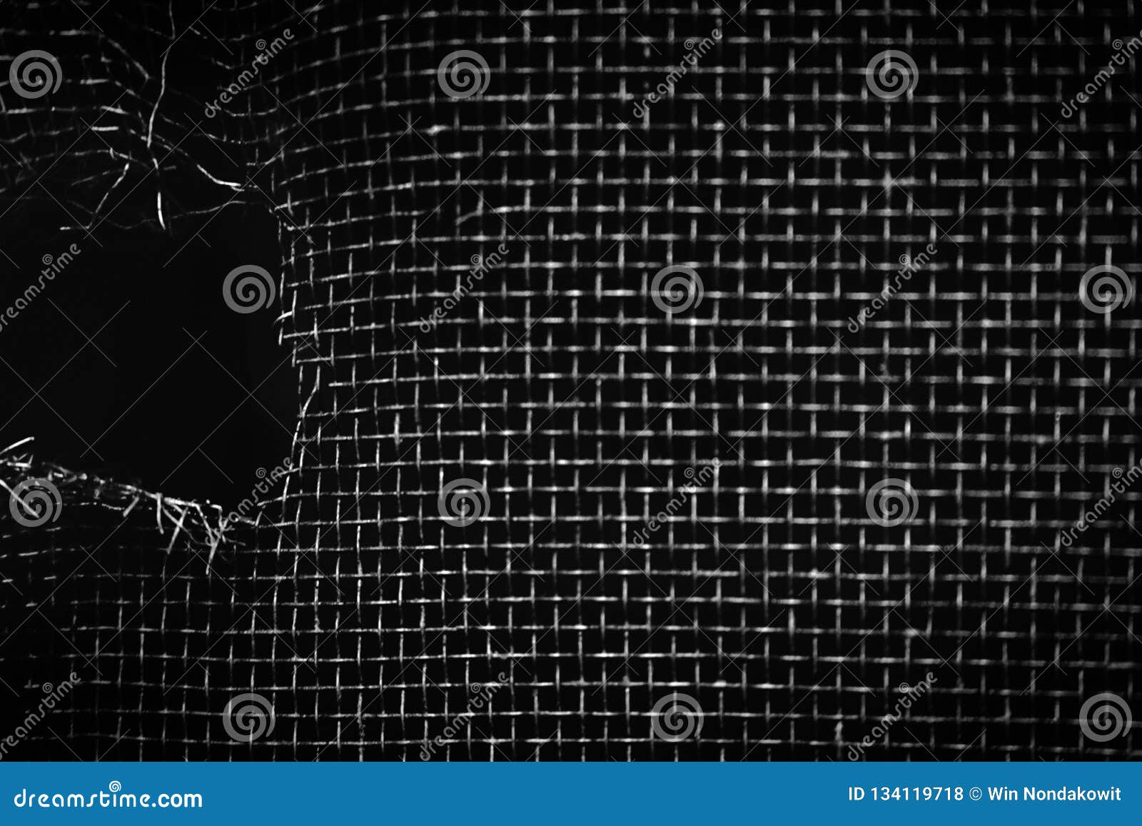 Hole in window screen stock photo. Image of screen, white - 134119718