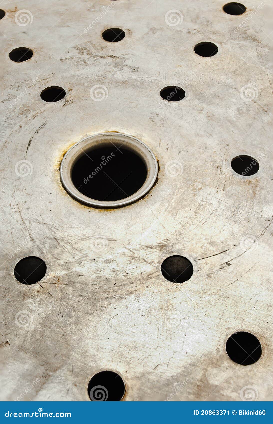 Holes in metal. stock image. Image of industry, board - 20863371