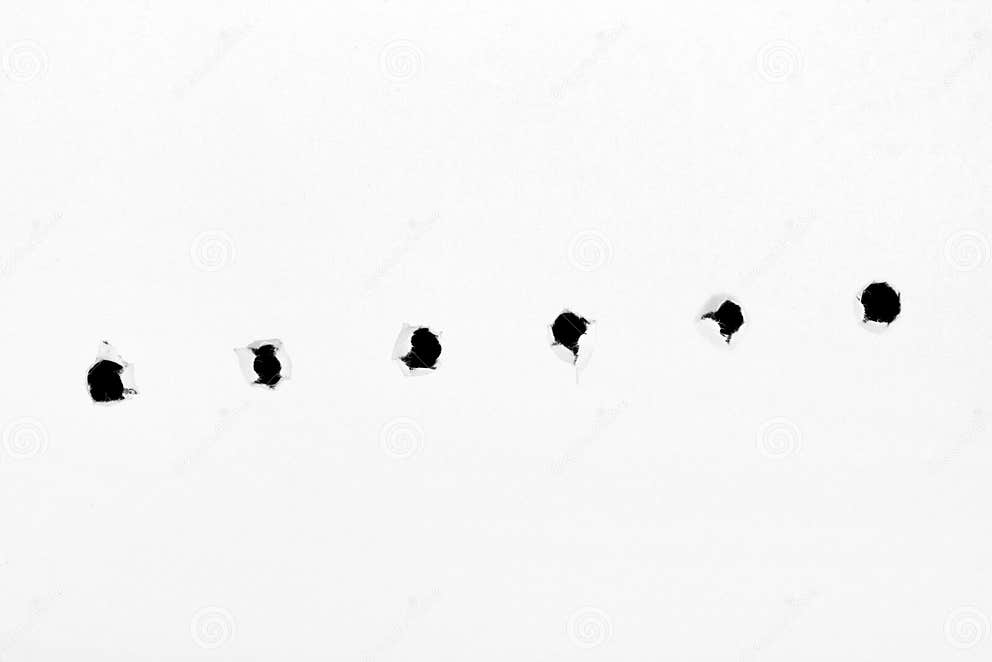 Holes on paper stock photo. Image of danger, copy, blank - 4934640
