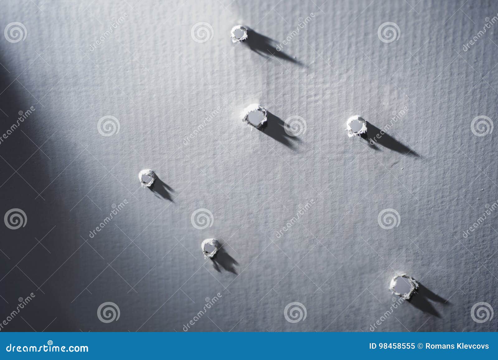 Holes in Paper. Shot Imitation Stock Image - Image of paper, isolated ...