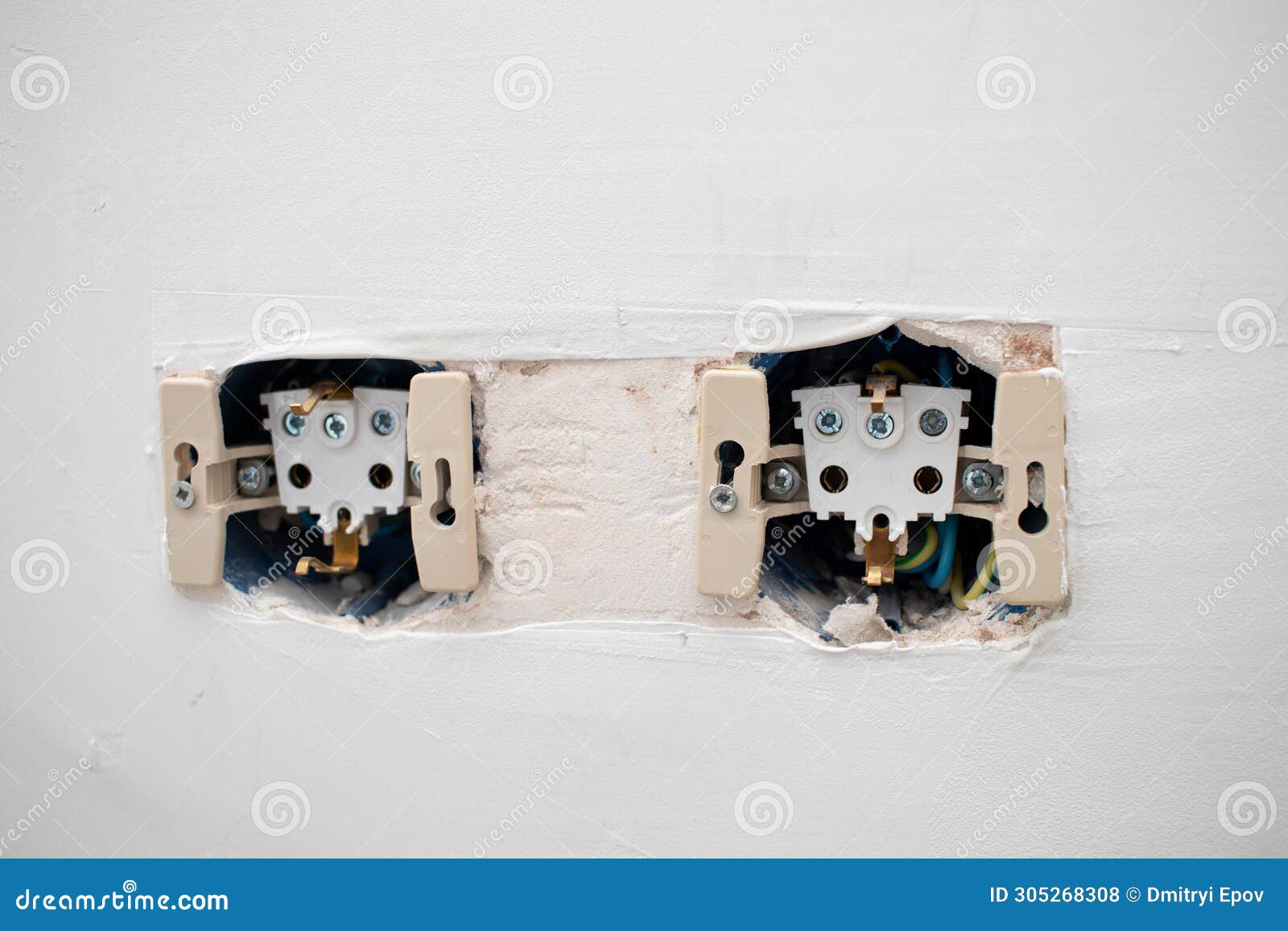 Holes For The Electrical Outlets In Structural Insulated Panel. Stock ...