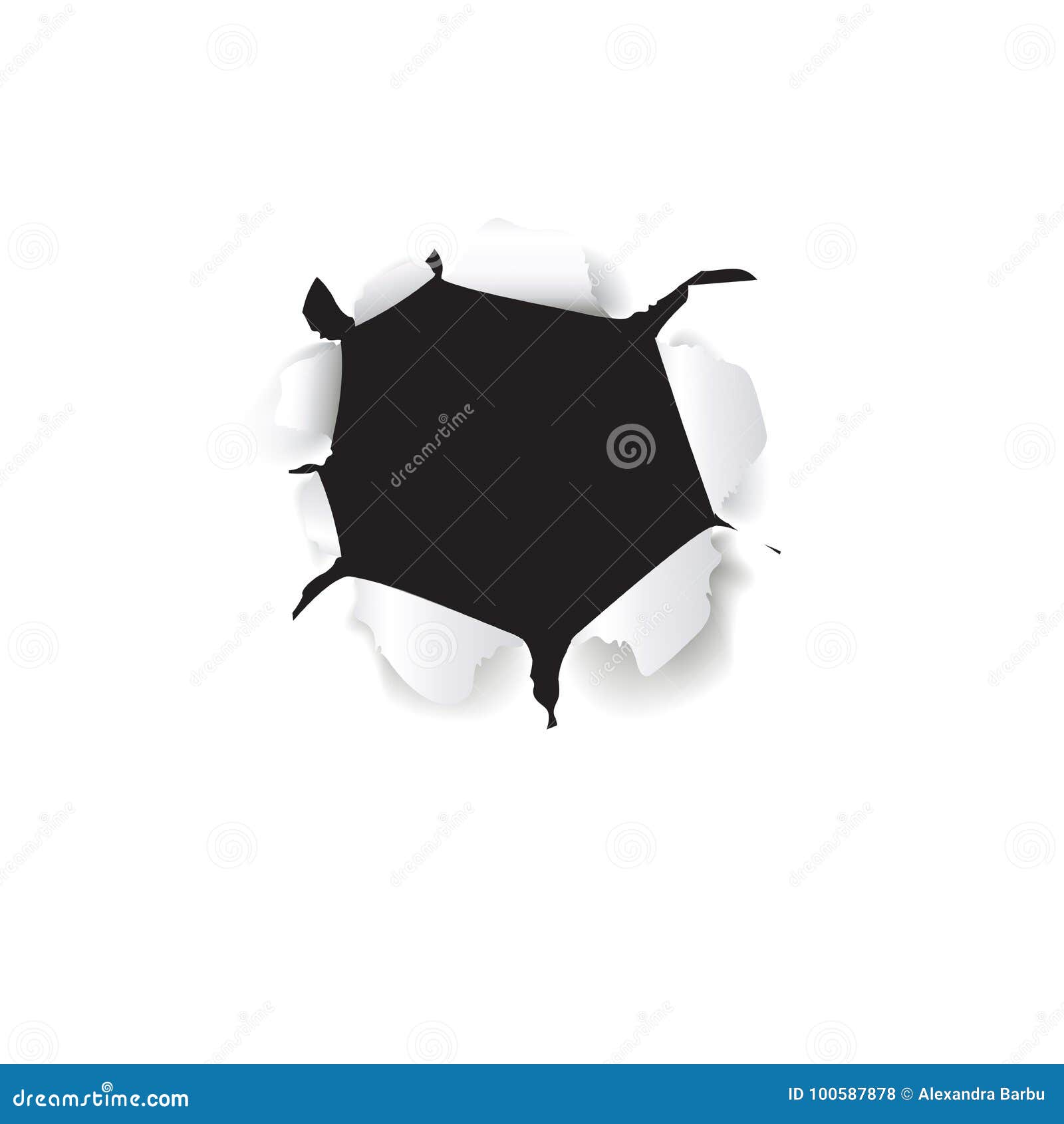 Holes In Paper Vector Illustration | CartoonDealer.com #100587878