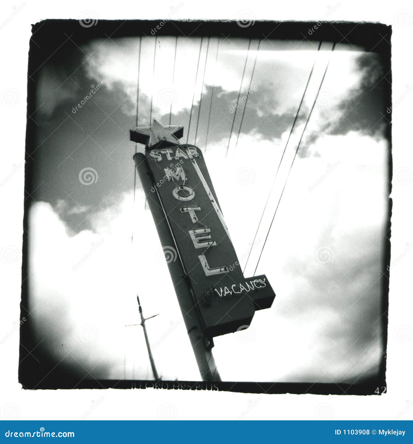 Holga_star-motel_sign stock photo. Image of side, white - 1103908