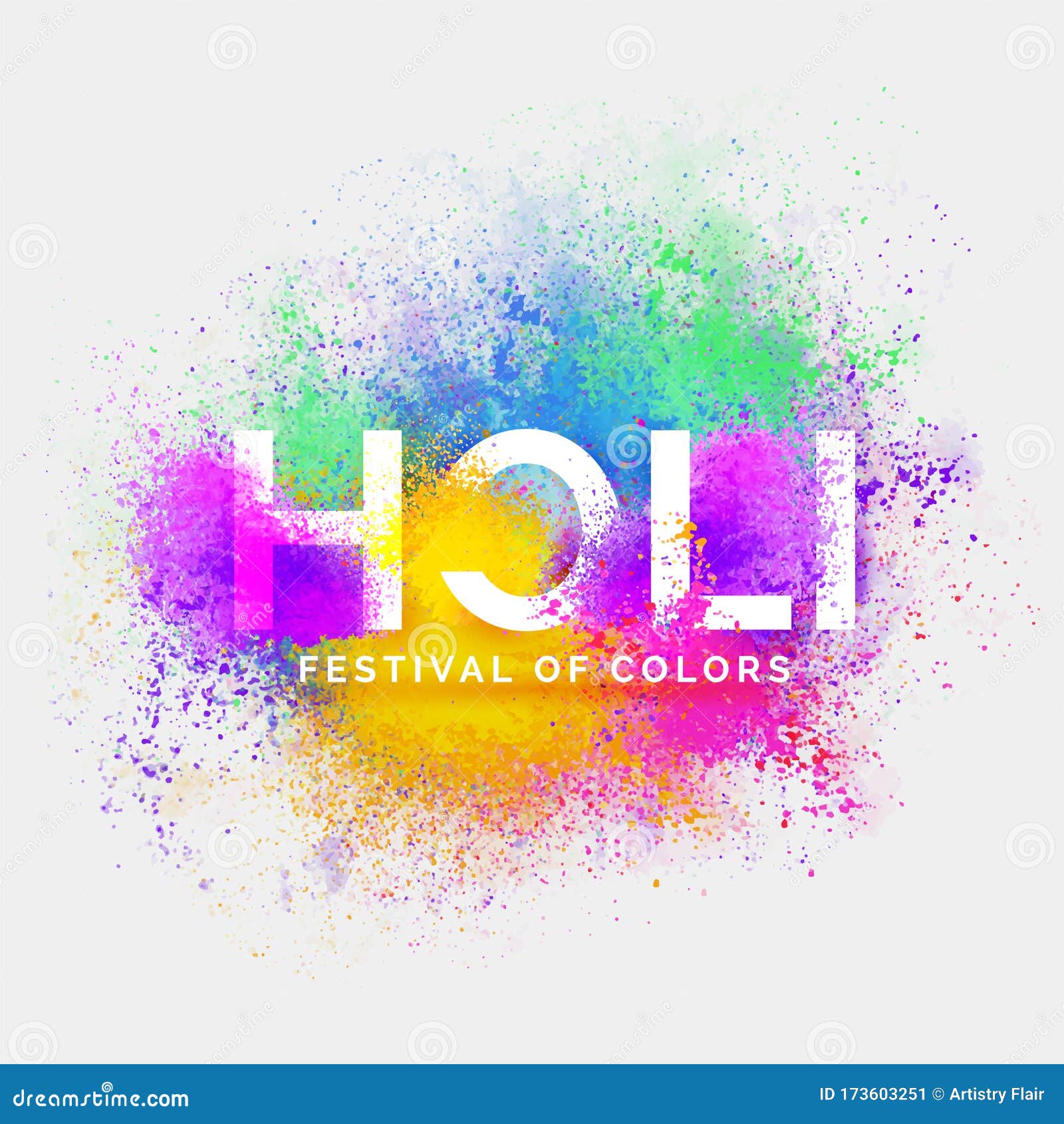 Abstract Colorful Happy Holi Background. Illustration of Festival of ...