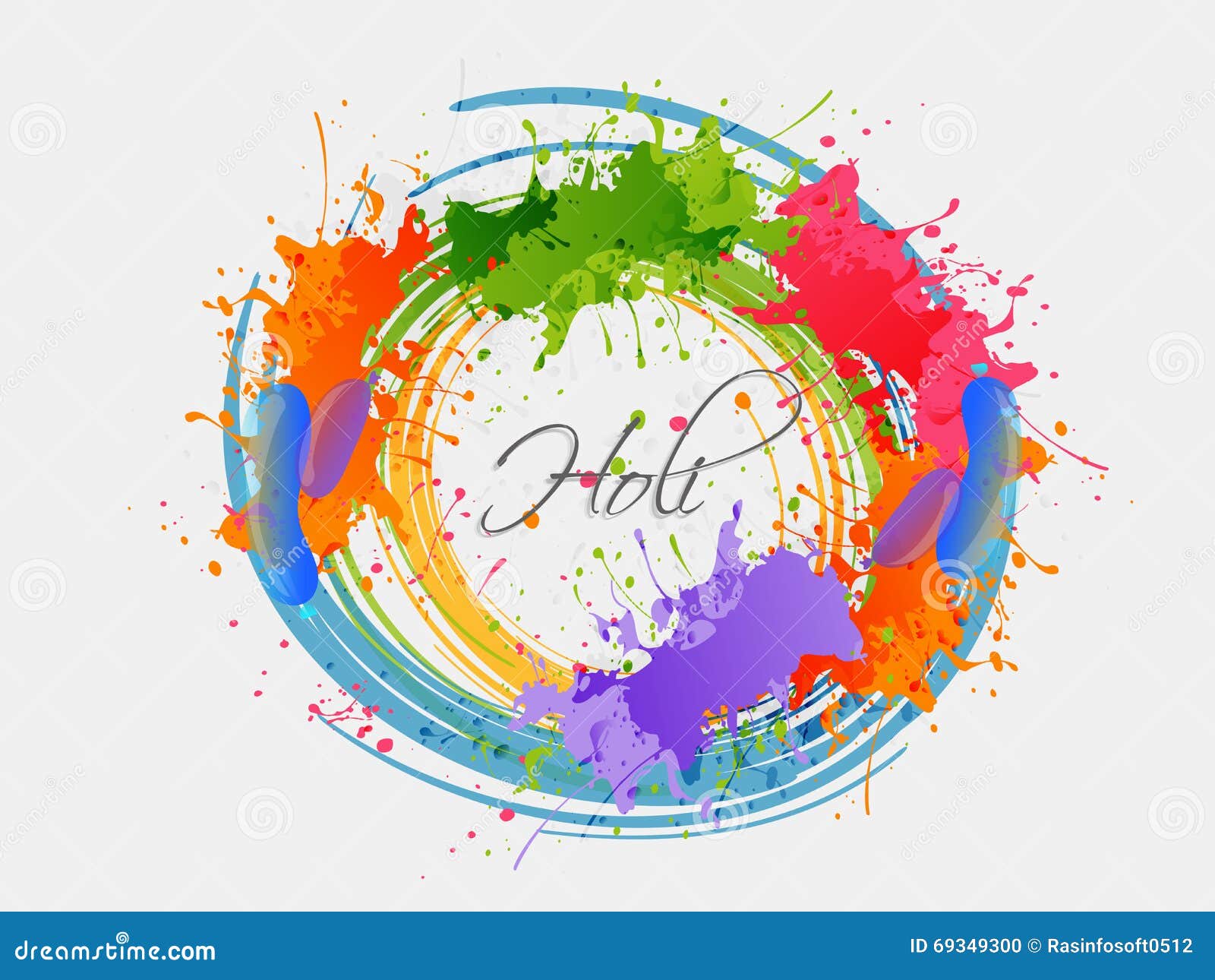 Holi Abstract stock illustration. Illustration of ethnicity - 69349300