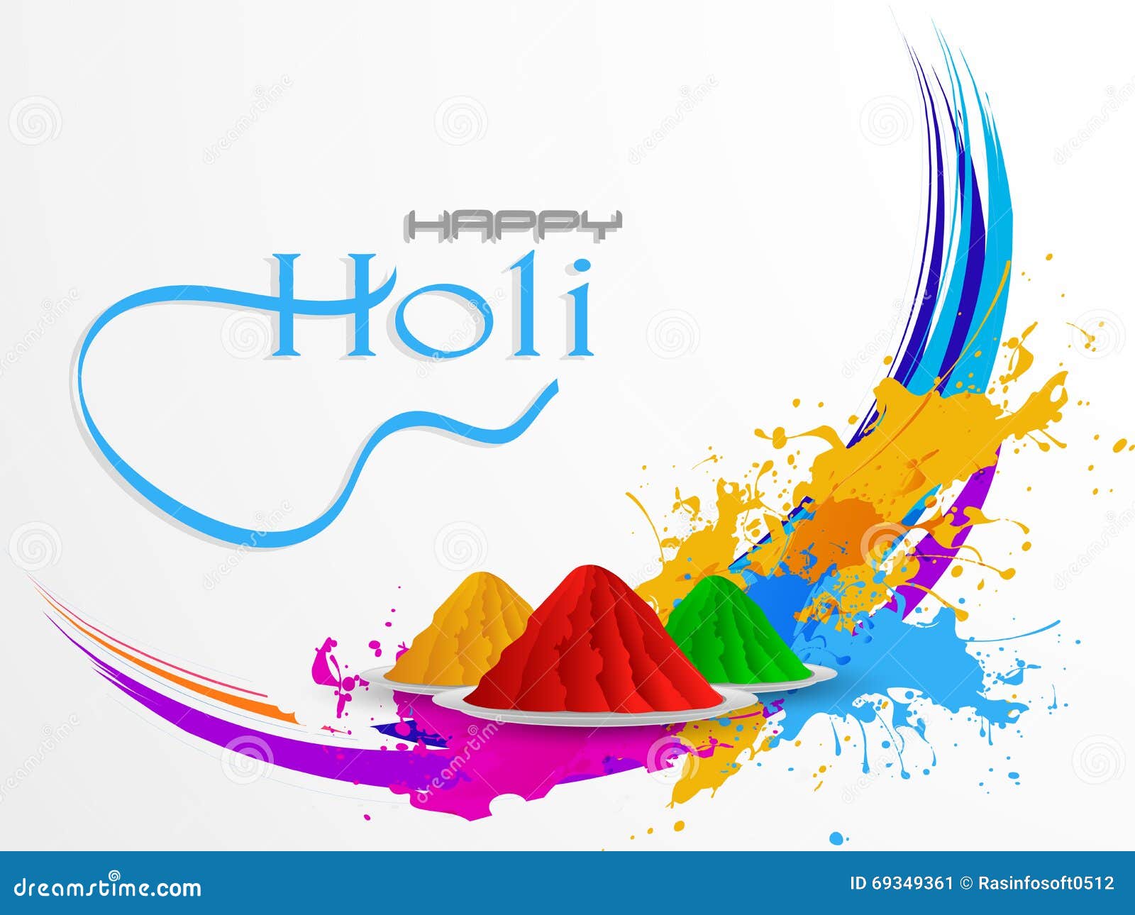Holi Abstract stock illustration. Illustration of celebrating - 69349361