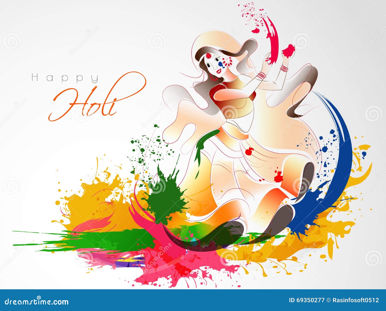 Holi Abstract stock illustration. Illustration of graphic - 69350277