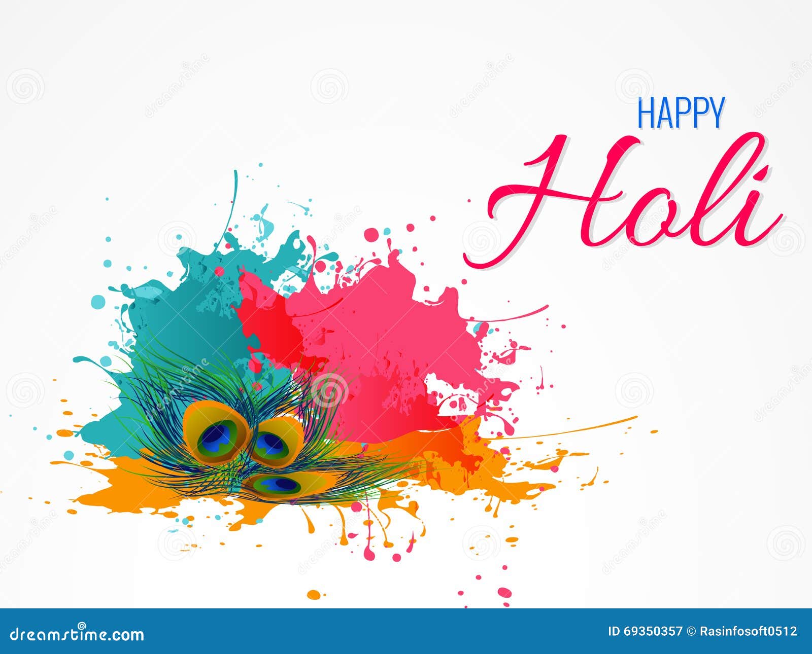 Holi Abstract stock illustration. Illustration of holiday - 69350357