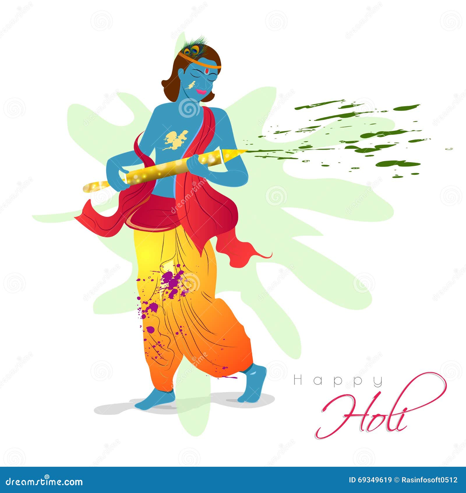 Illustration Of Bal Krishna,Radha And Yeshodha Maa.Lord Bal Krishna ...