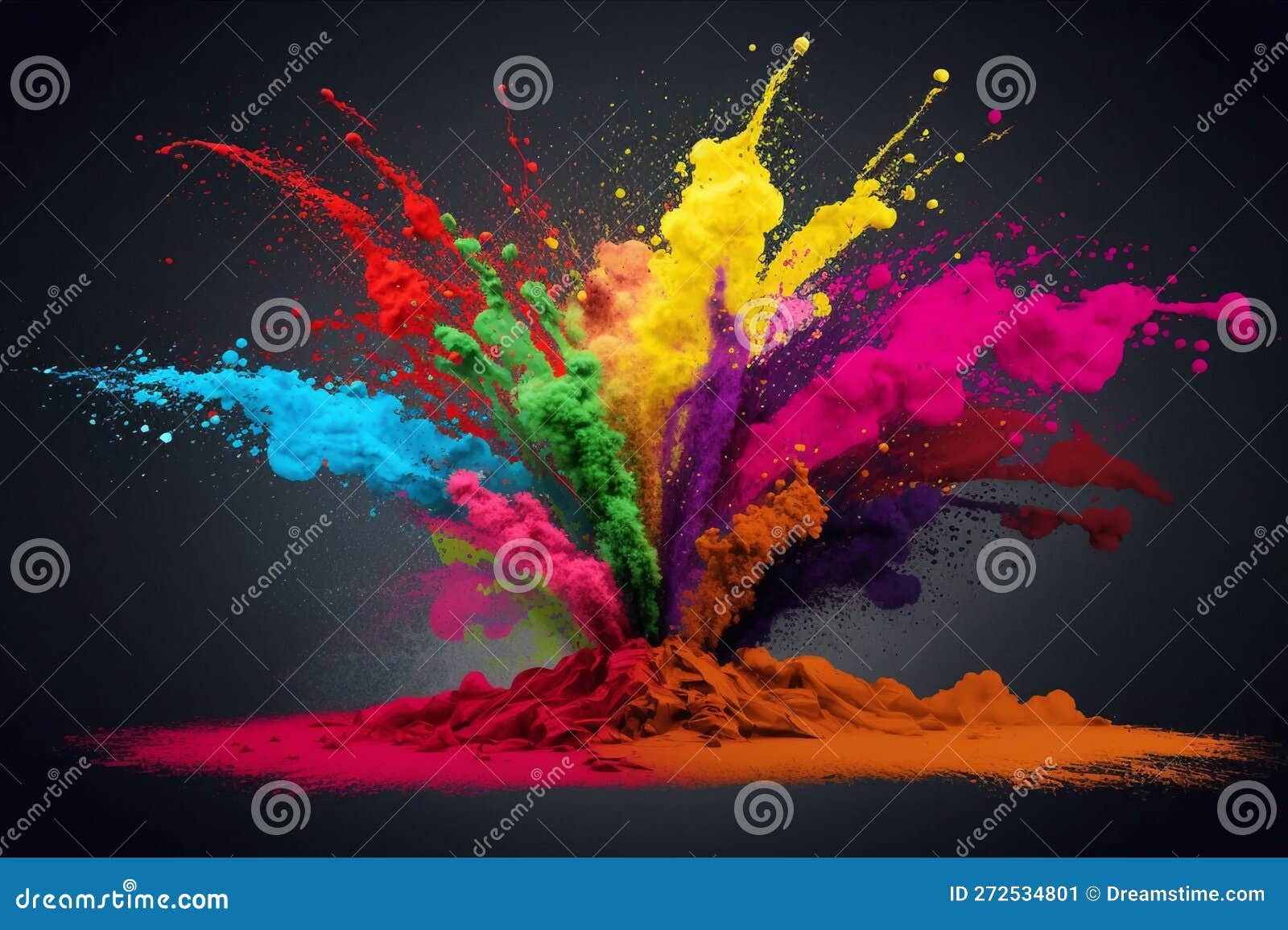 Holi colorful background stock illustration. Illustration of powder ...
