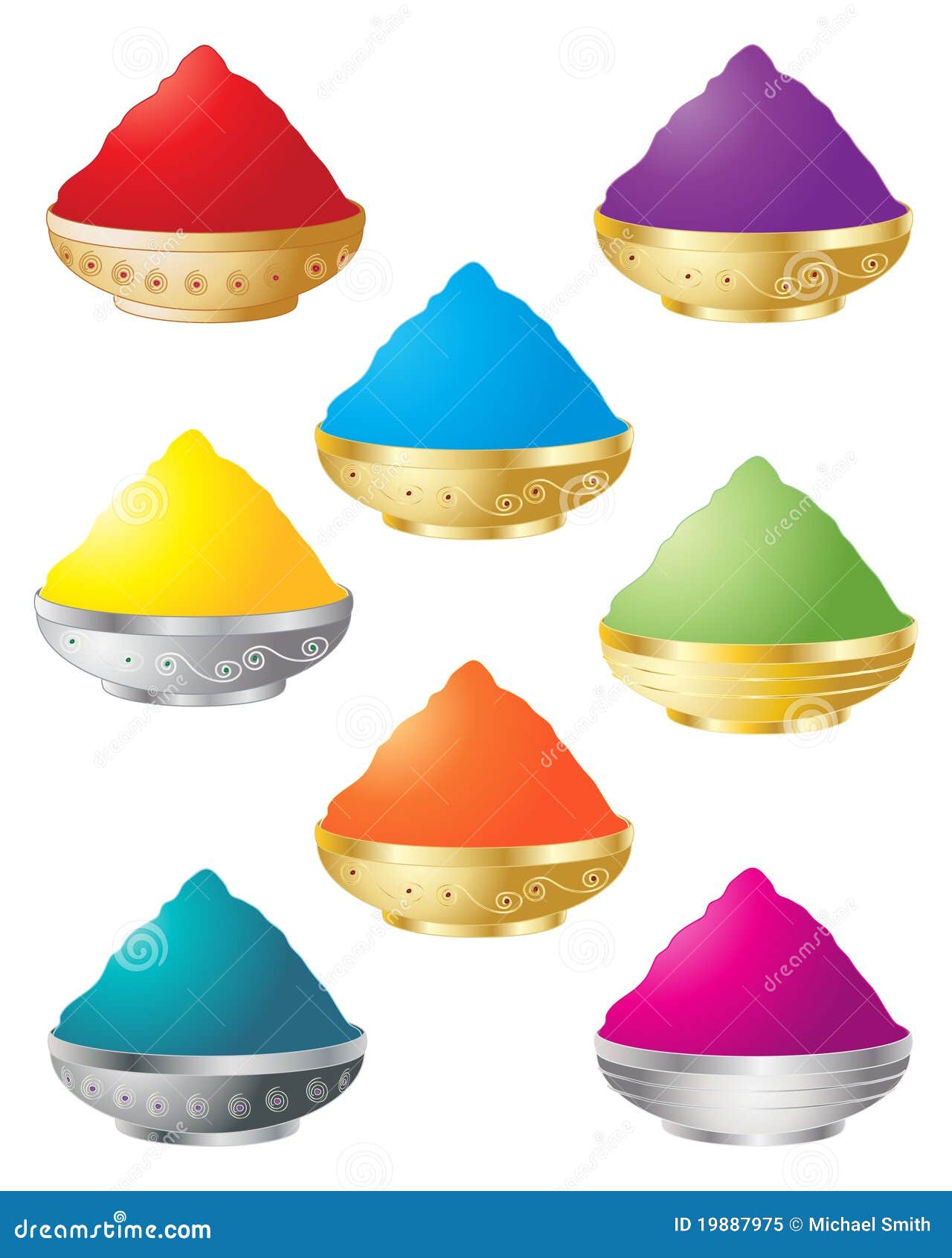 Holi colors stock vector. Illustration of celebration - 19887975