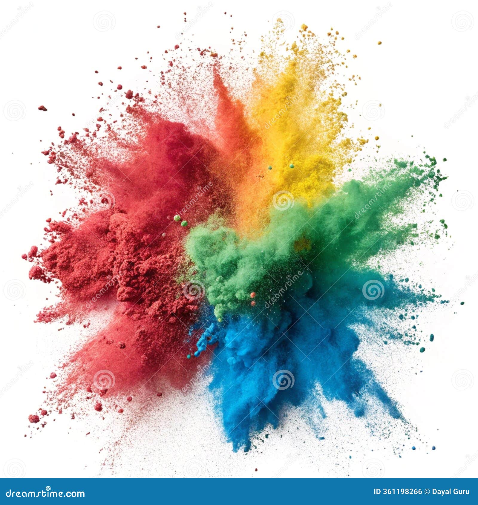 Holi Explosion: A Burst Of Colourful Powder In A Captive Idea Stock ...