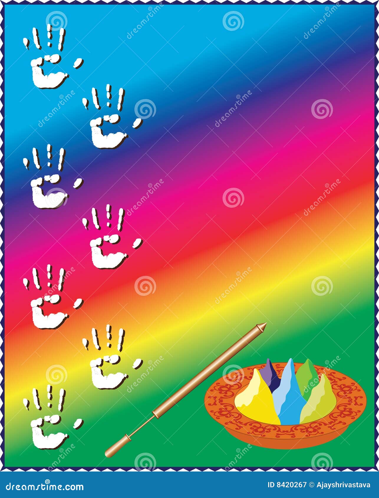 Holi the Festival of Colours in Spring (also Calle Stock Illustration ...