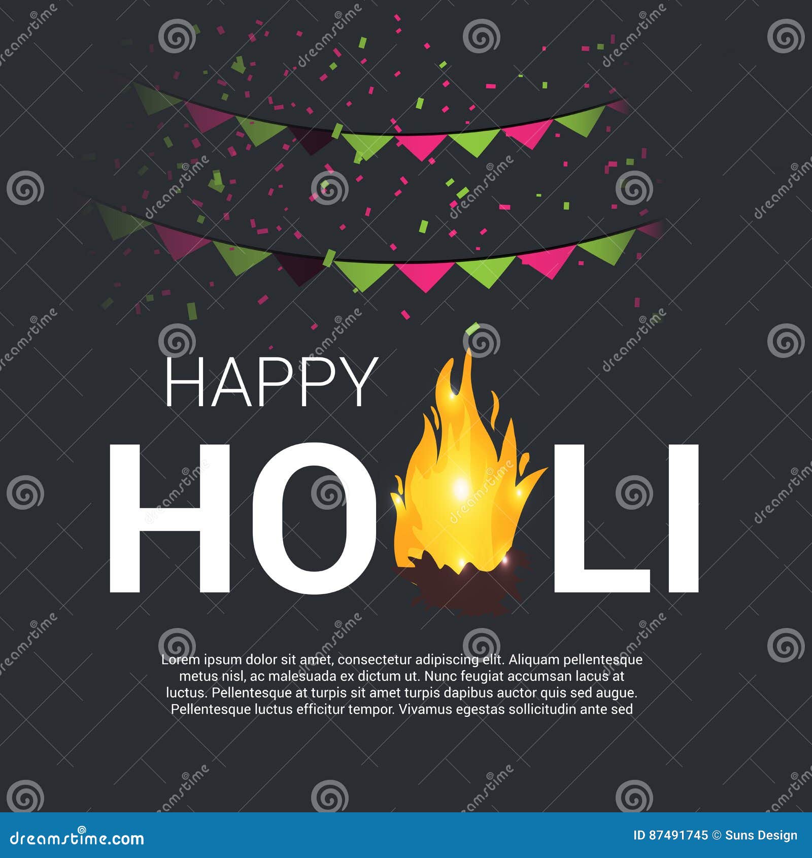 Holi stock illustration. Illustration of paint, human - 87491745