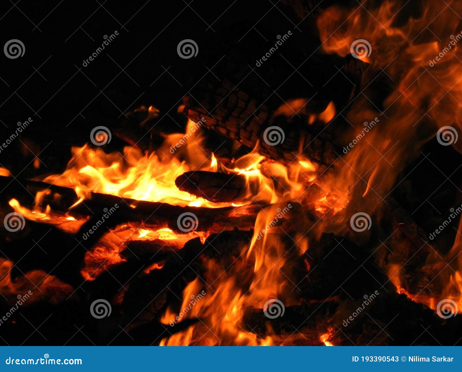 Holi Ka Dahan Fire Flame Camp Fire Stock Image - Image of holi, culture ...