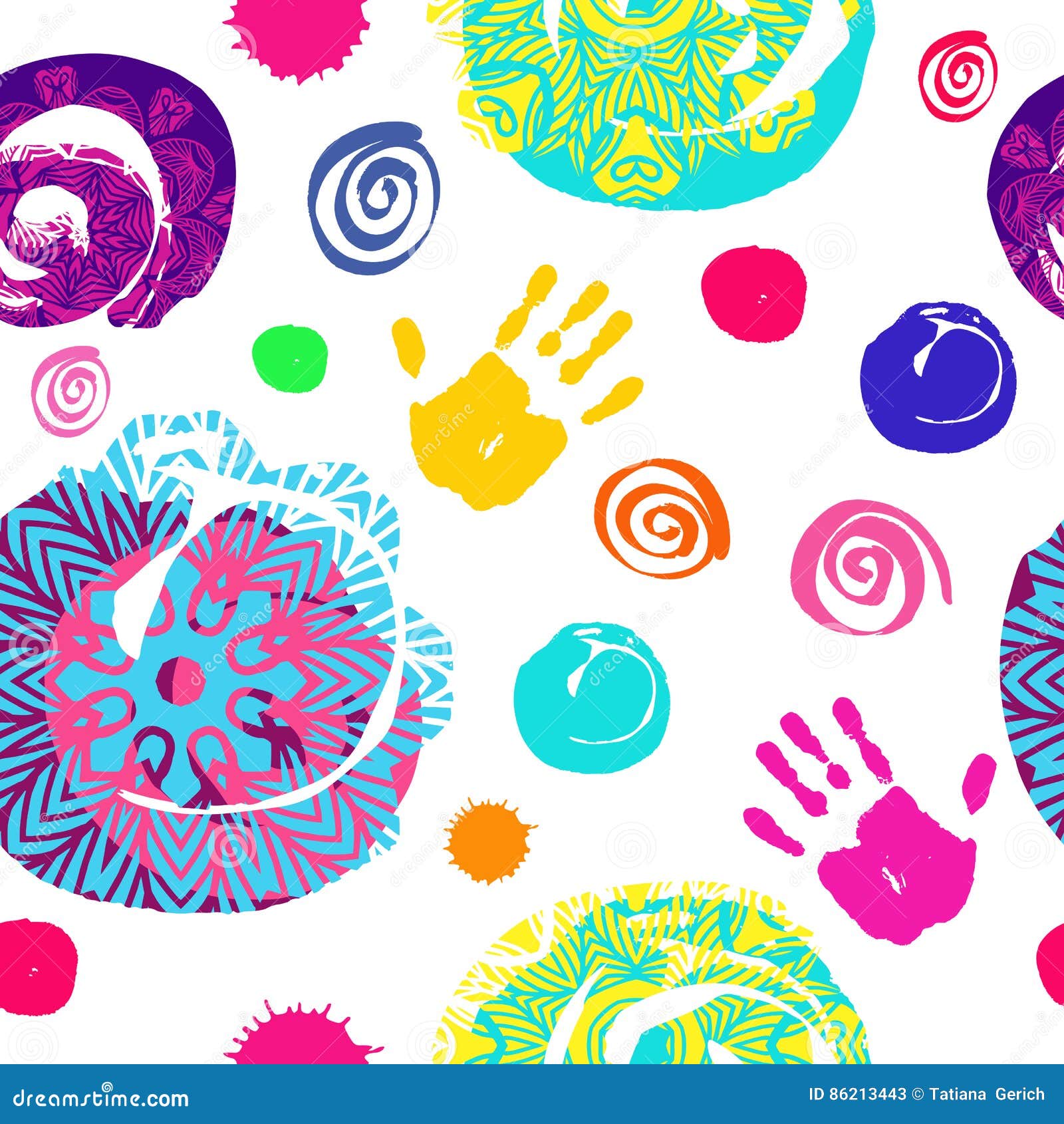 Holi pattern stock vector. Illustration of hinduism, ethnicity - 86213443