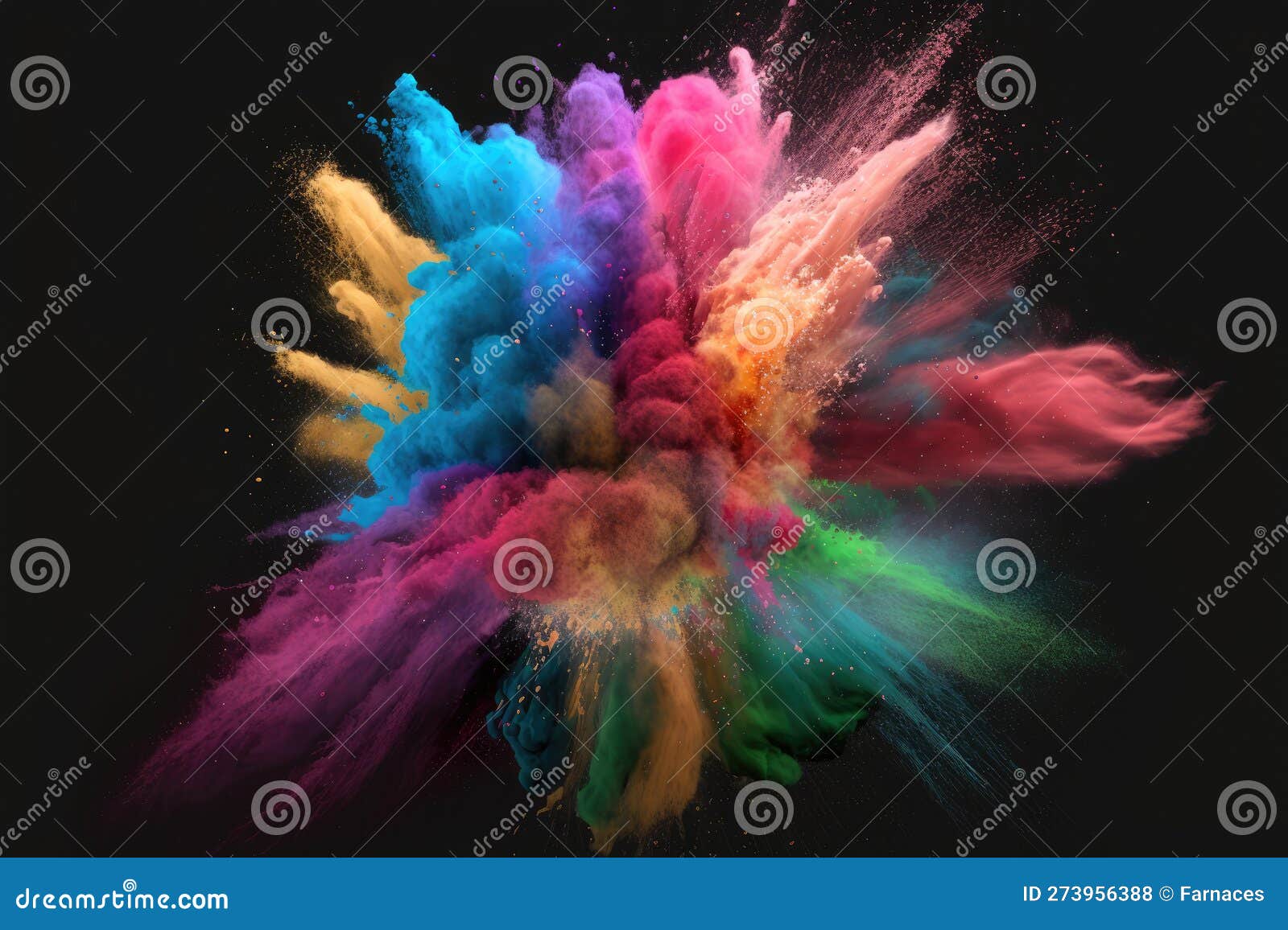 Holi powder explosion stock illustration. Illustration of powder ...