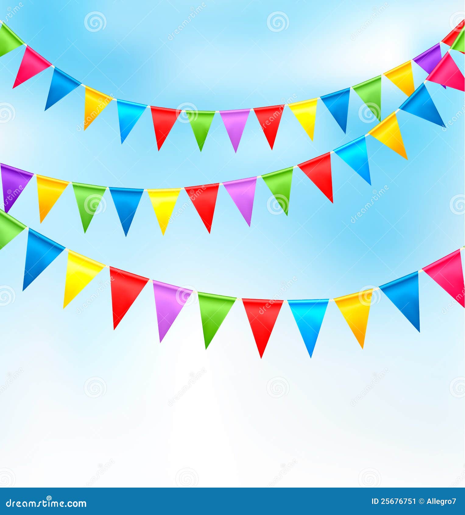 Holiday Background with Birthday Colorful Flags Stock Vector ...