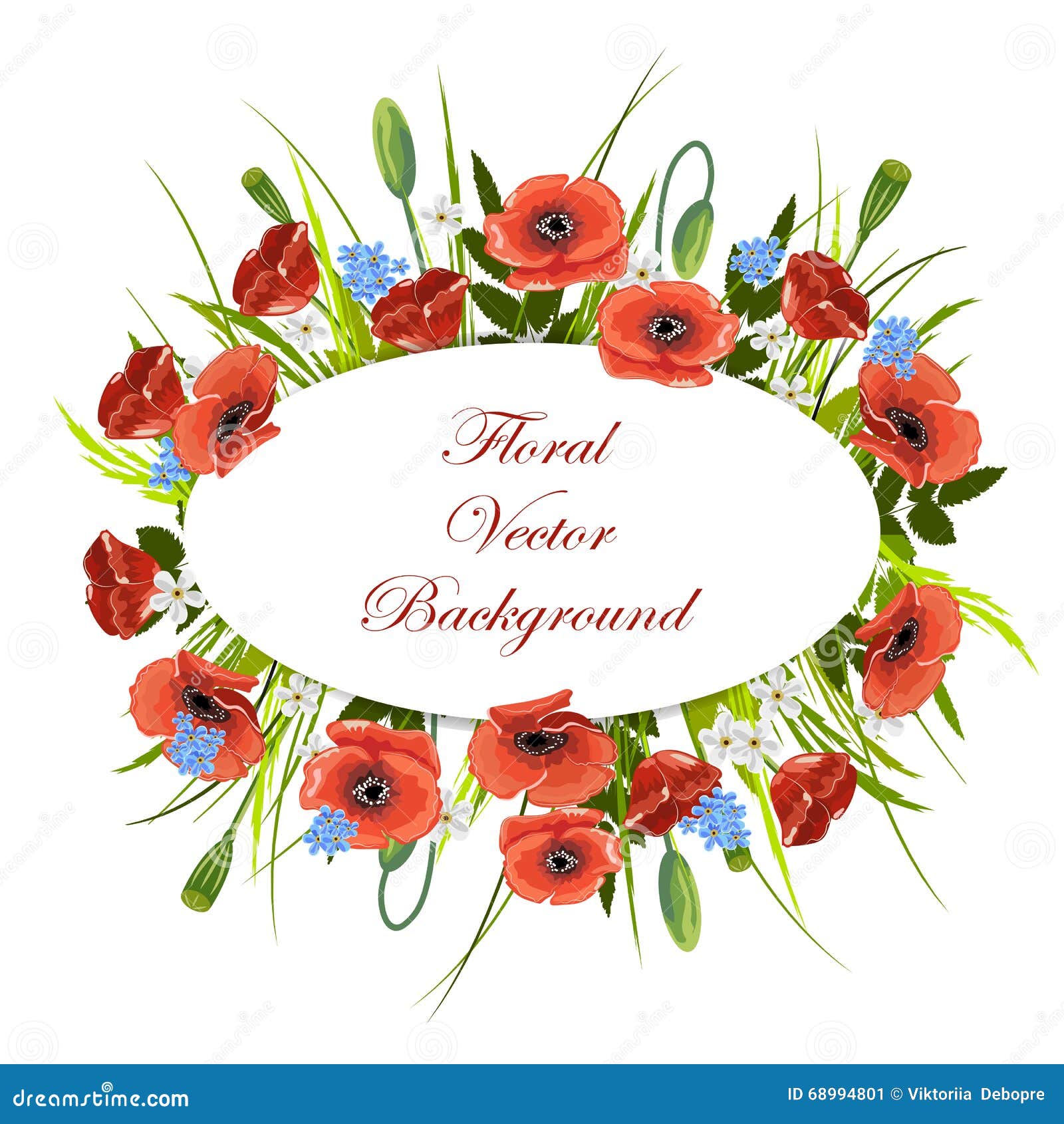 Oval Label With Tropical Leaves. Vector Illustration | CartoonDealer ...