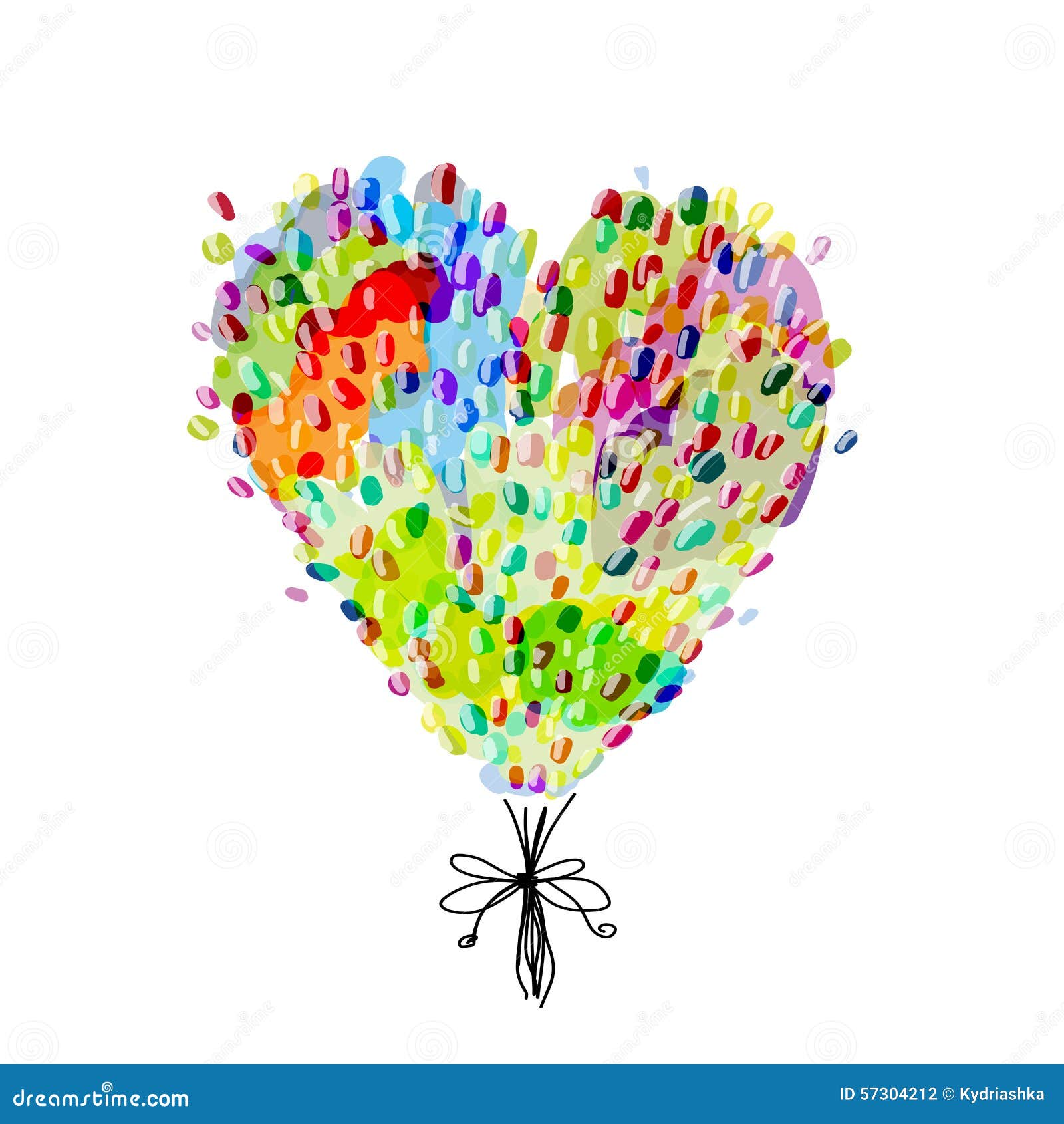 Holiday Balloons, Heart Shape for Your Design Stock Vector ...